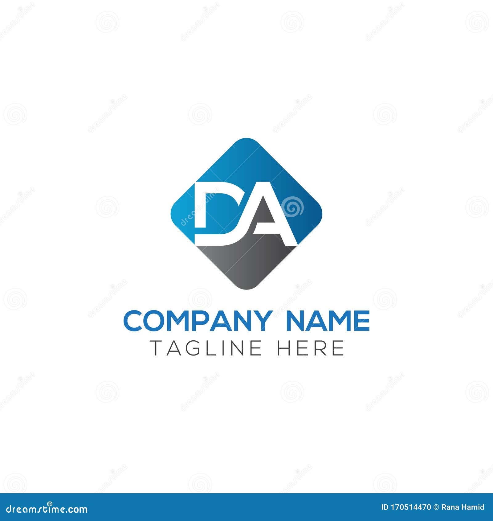 Initial DA Letter Logo with Creative Modern Business Typography Vector ...