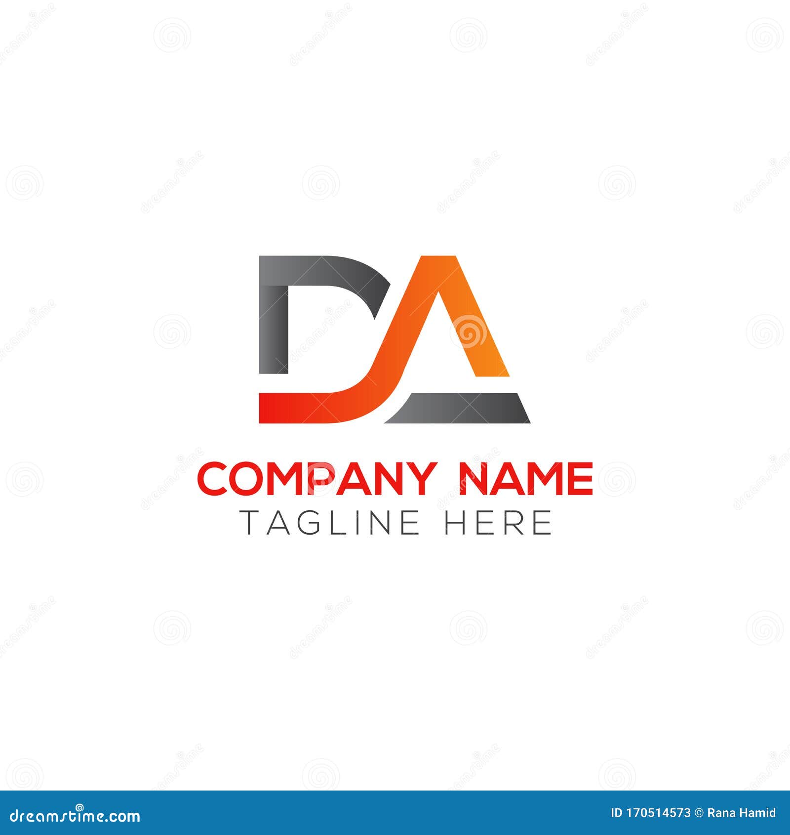 Initial DA Letter Logo with Creative Modern Business Typography Vector ...