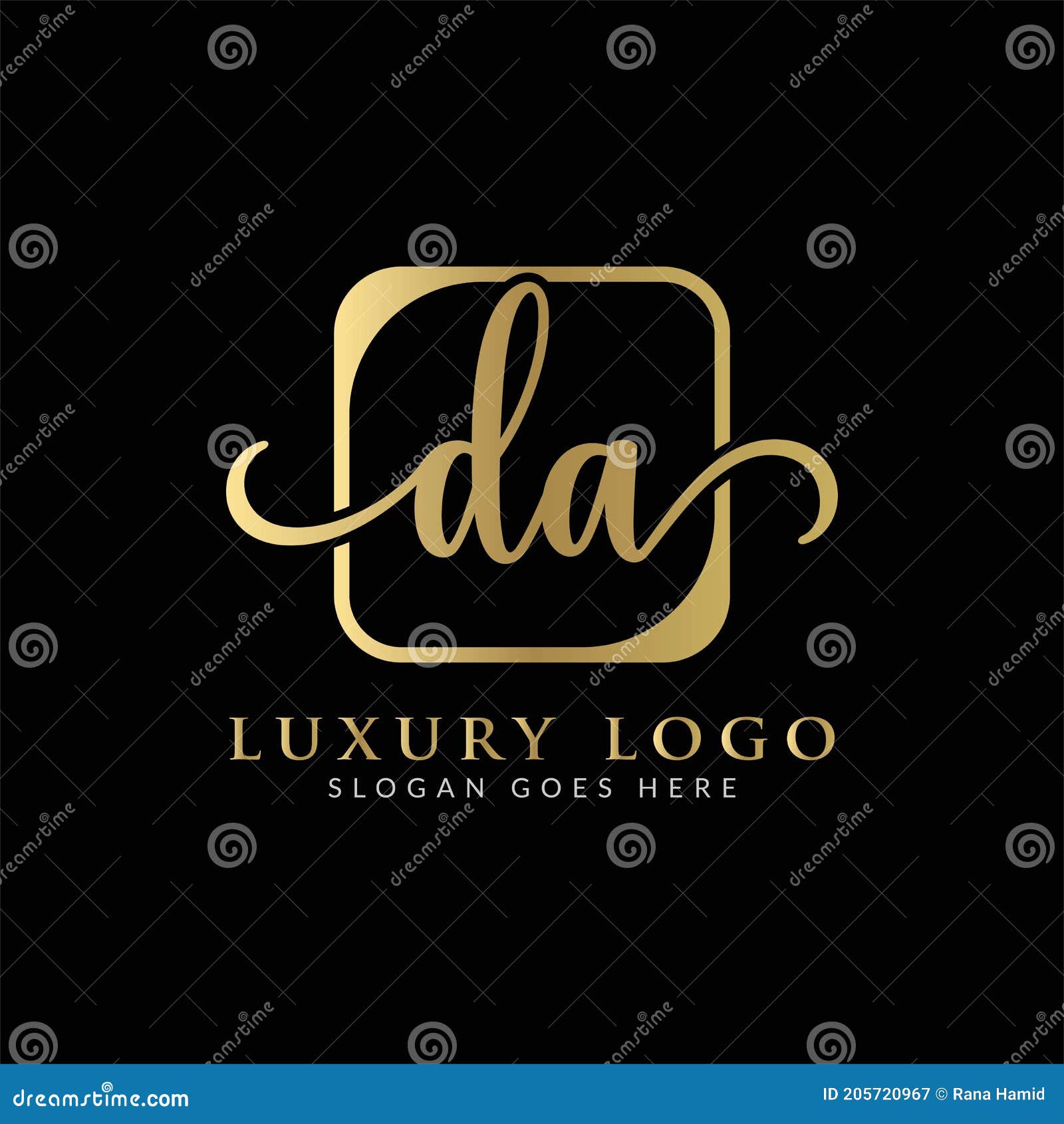 Initial DA Letter Logo Creative Modern Typography Vector Template ...