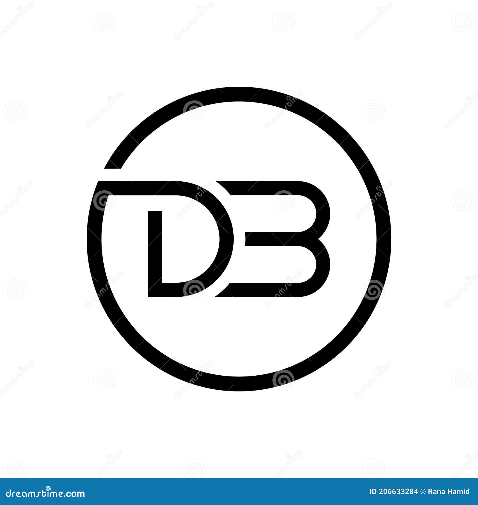 Initial DB Letter Logo Creative Typography Vector Template. Creative ...