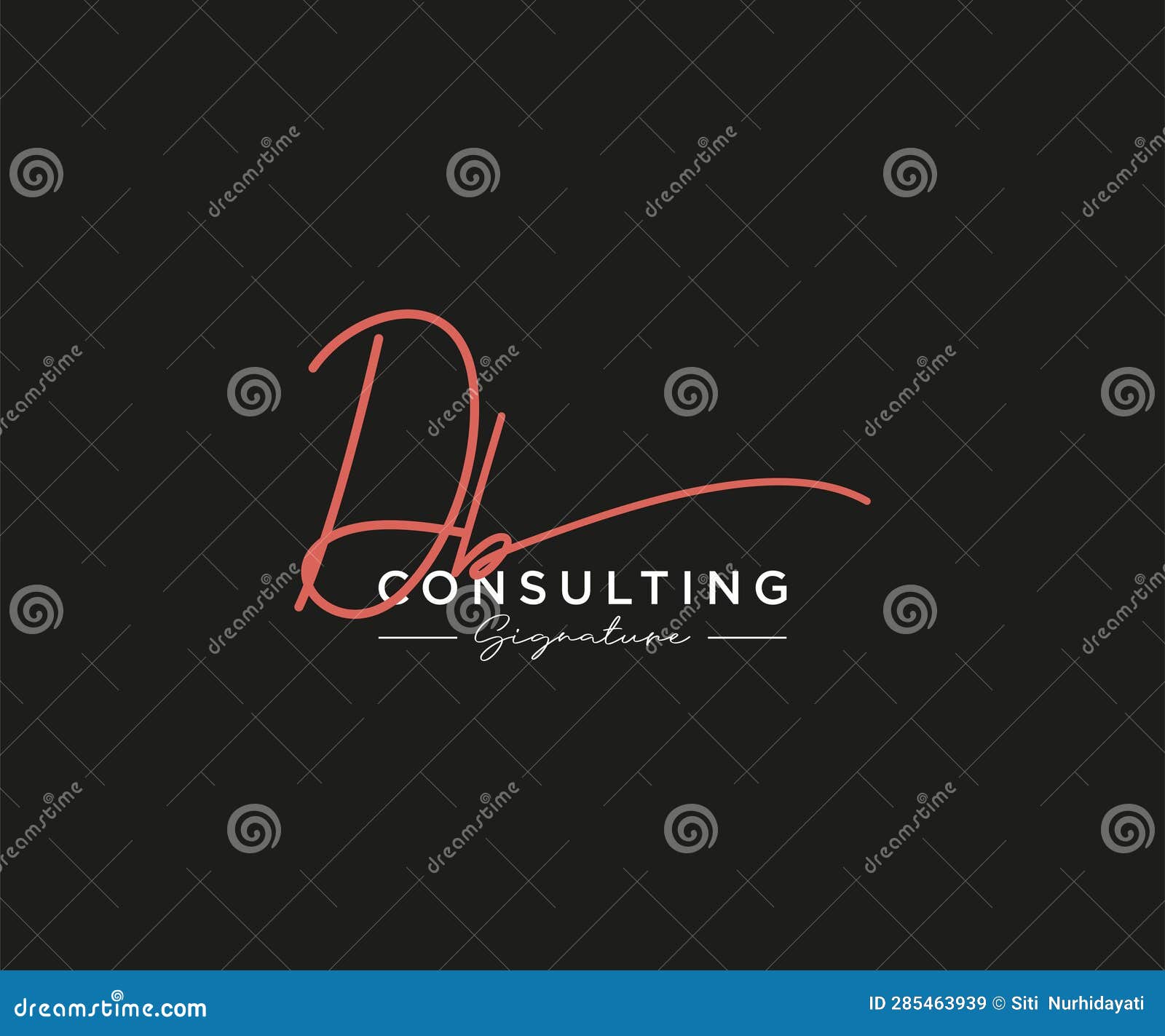 Initial DB Signature Logo Collection Template Vector. Hand Drawn ...