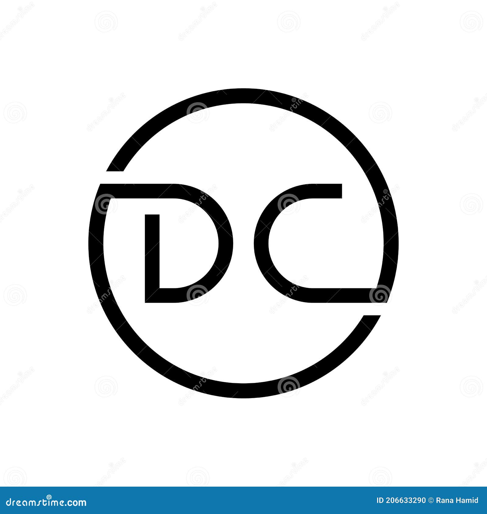 Initial DC Letter Logo Creative Typography Vector Template. Creative ...