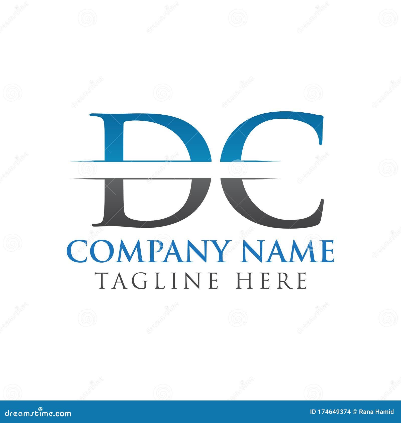 Initial DC Letter Logo Design Vector with Blue and Grey Color. DC Logo ...
