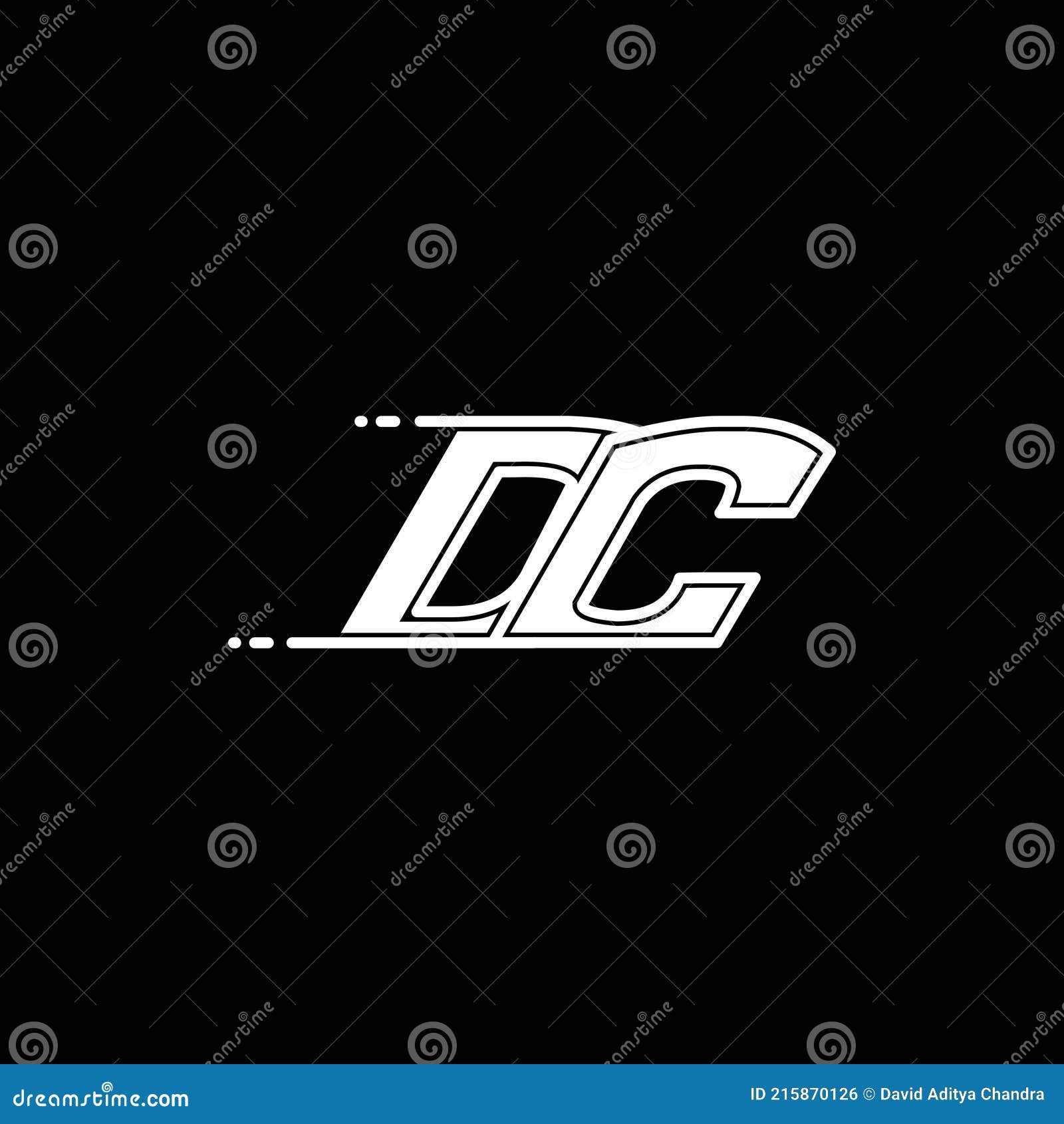 Initial DC Logo Design with Shape Style, Logo Business Branding Stock ...