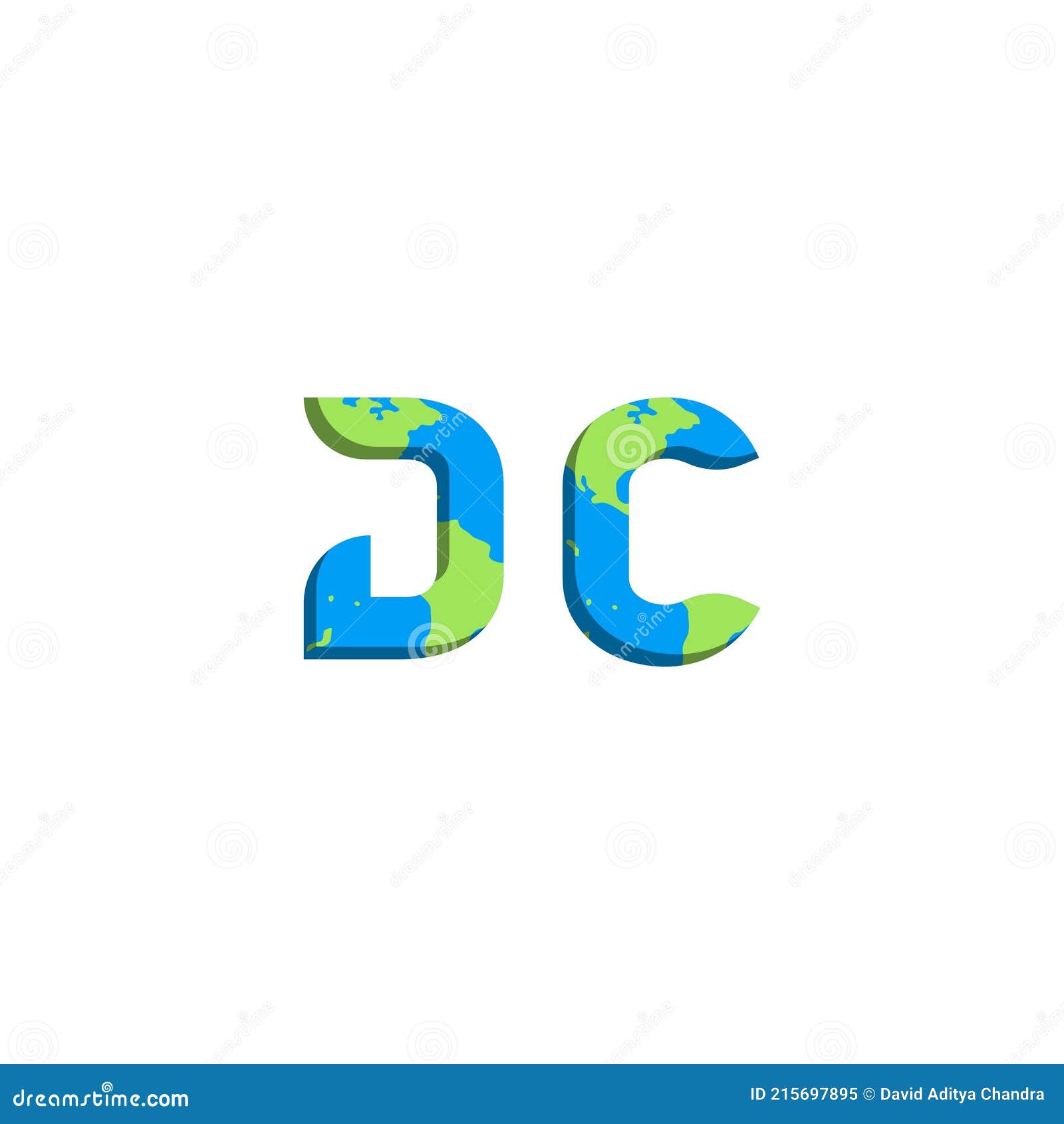 Initial DC Logo Design with World Map Style, Logo Business Branding ...