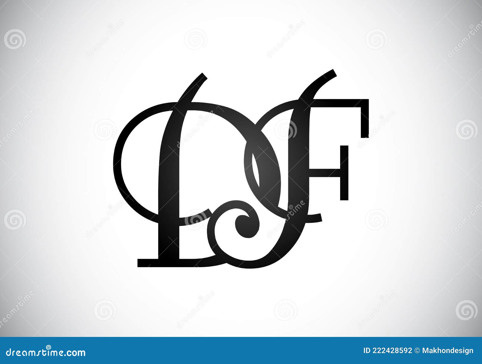 Initial DF Letter Logo with Creative Modern Business Typography Vector ...