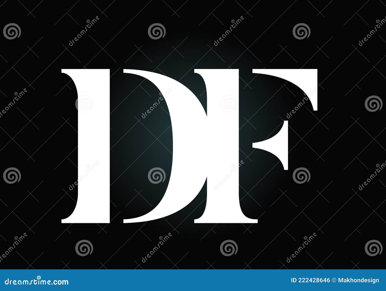 Initial DF Letter Logo with Creative Modern Business Typography Vector ...
