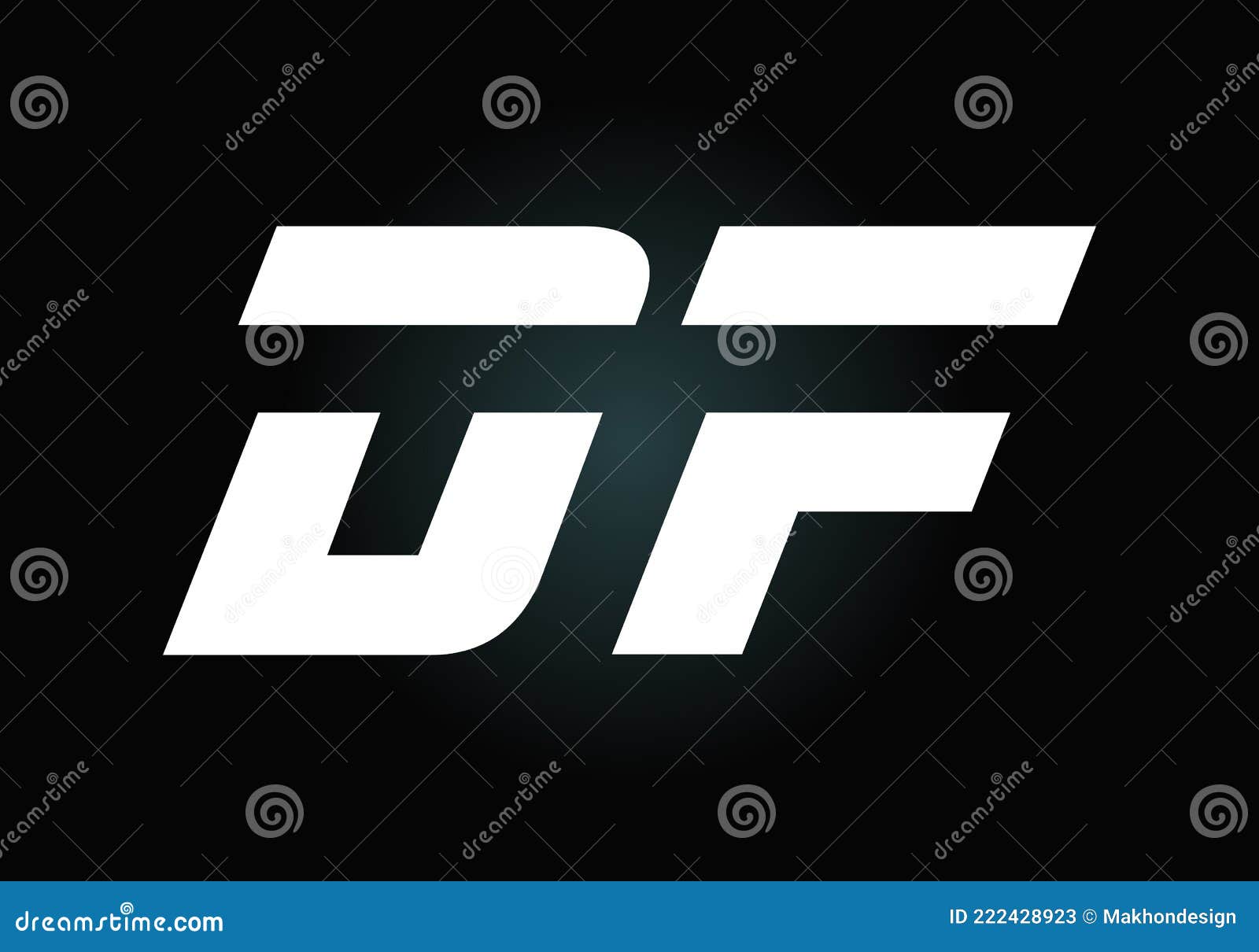 Initial DF Letter Logo with Creative Modern Business Typography Vector ...