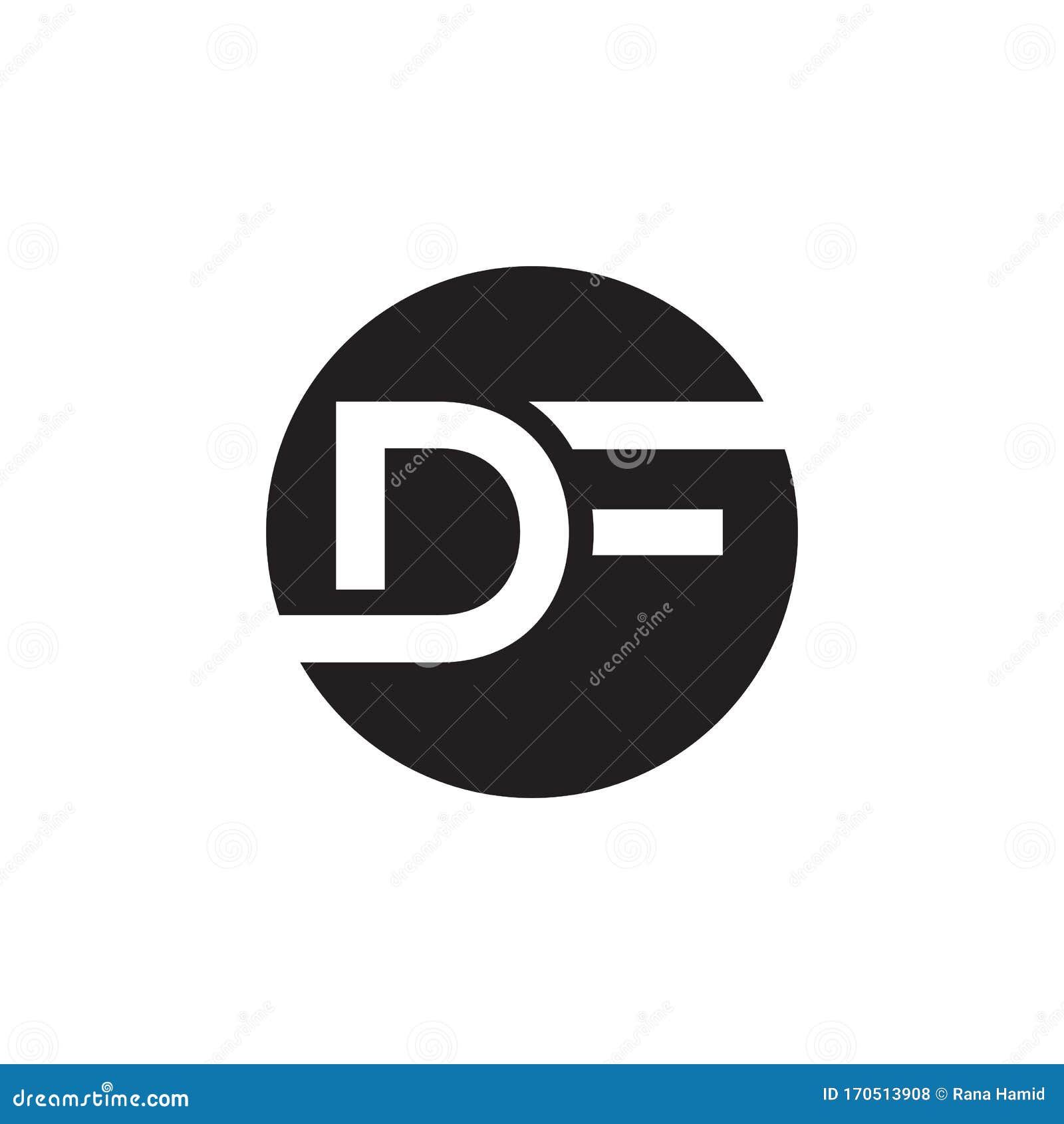 Initial DF Letter Logo with Creative Modern Business Typography Vector ...