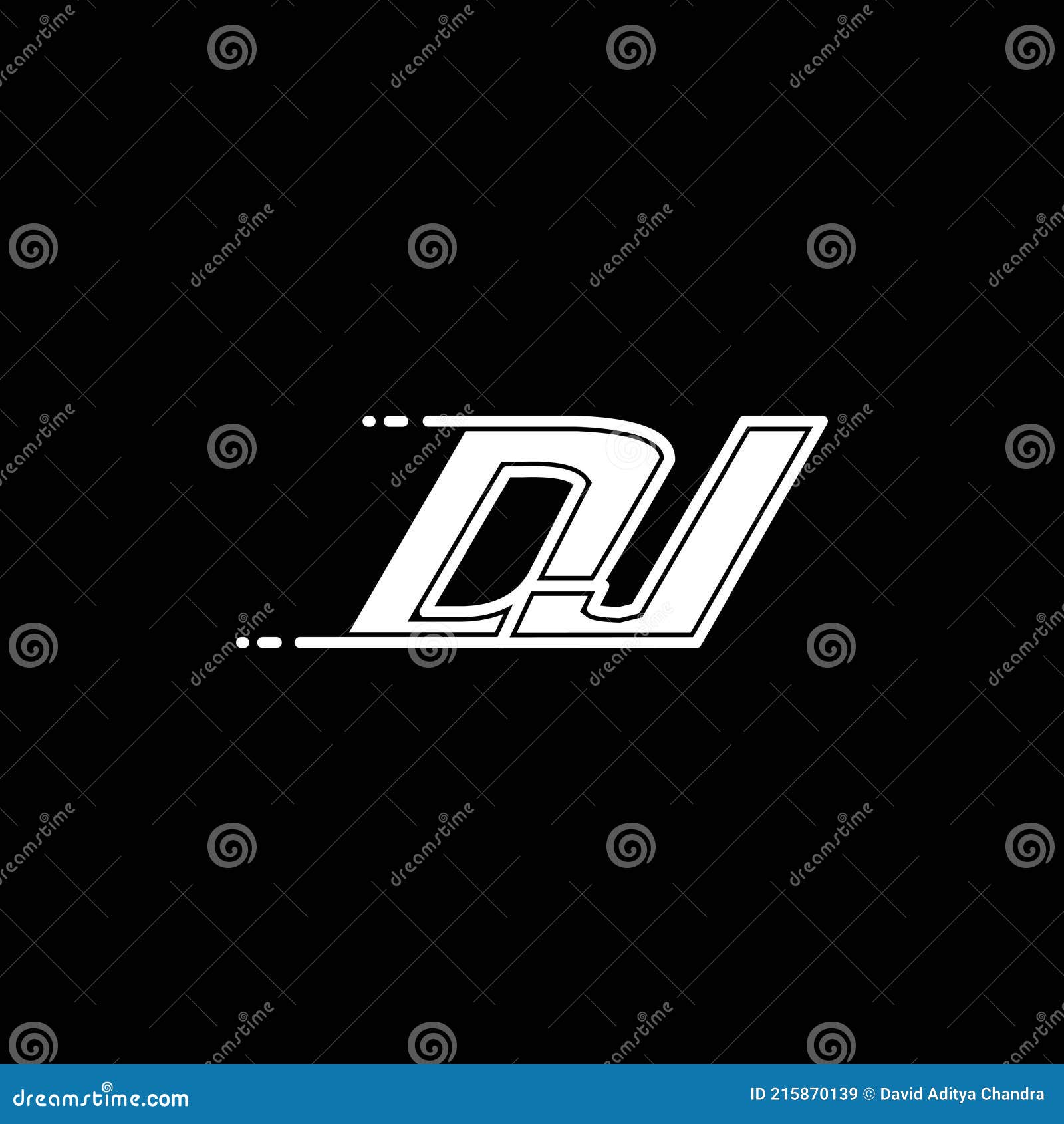 Initial DJ Logo Design with Shape Style, Logo Business Branding Stock ...