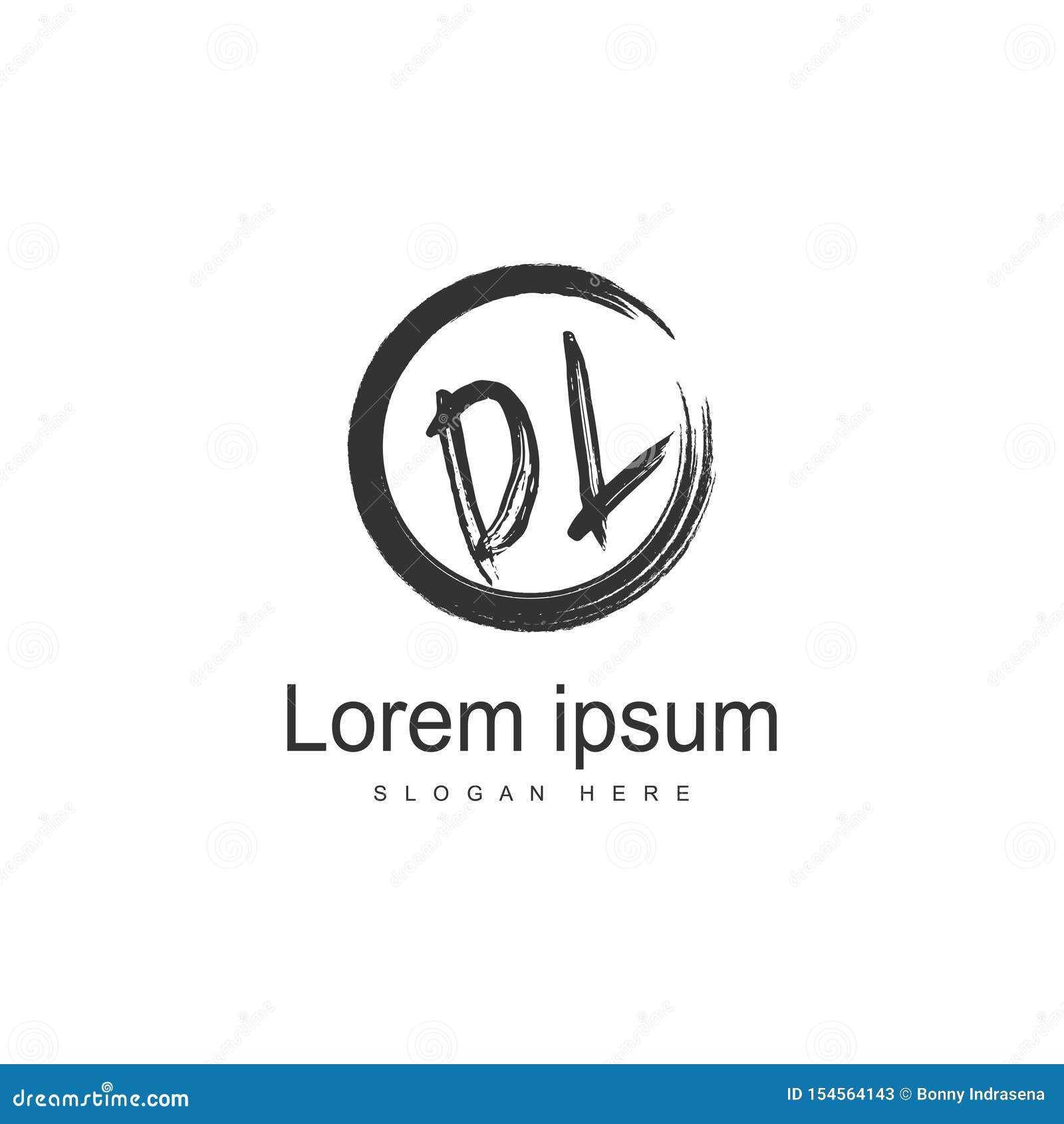 Initial DL Logo Template with Modern Frame. Minimalist DL Letter Logo ...