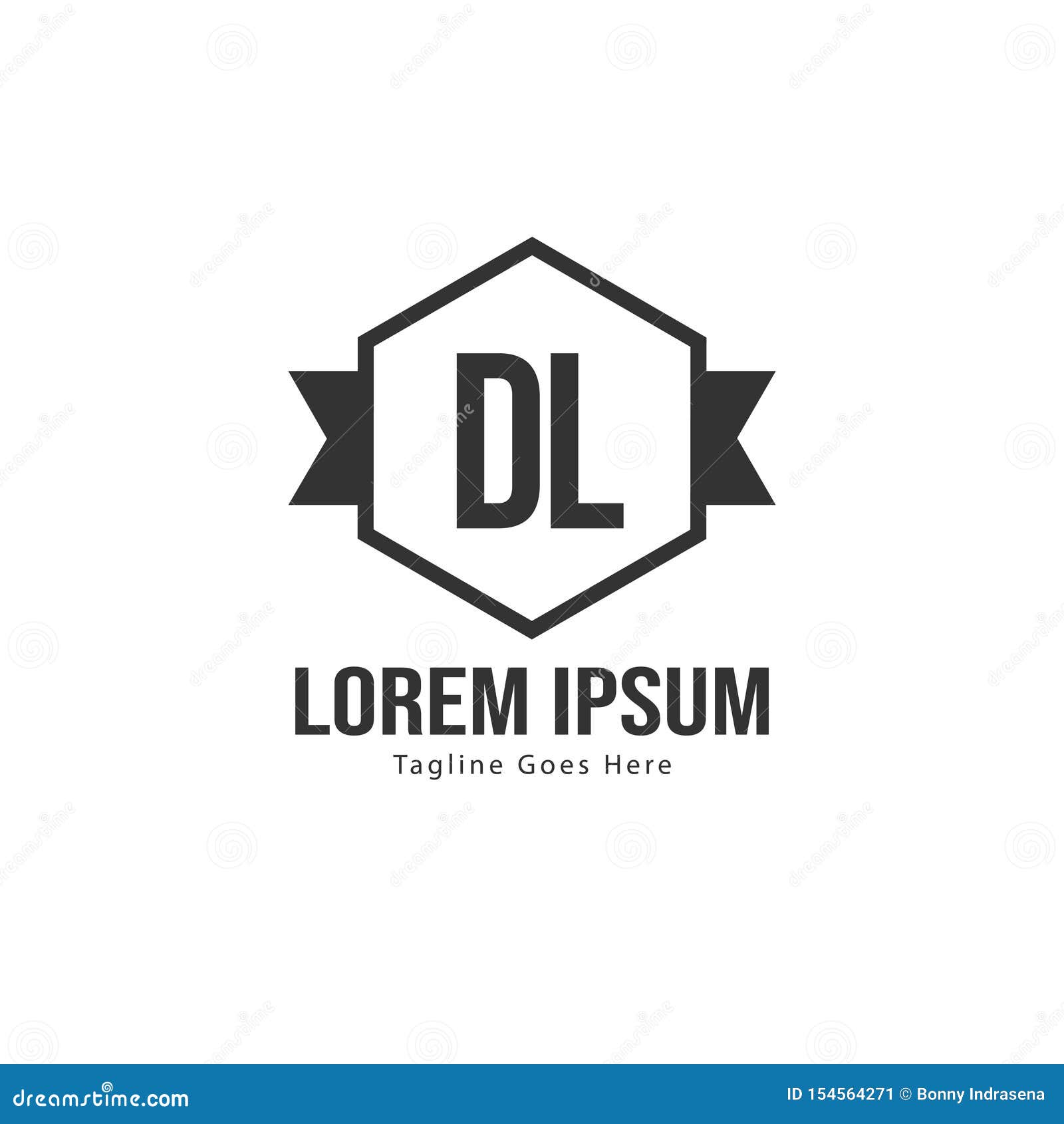 Initial DL Logo Template with Modern Frame. Minimalist DL Letter Logo ...