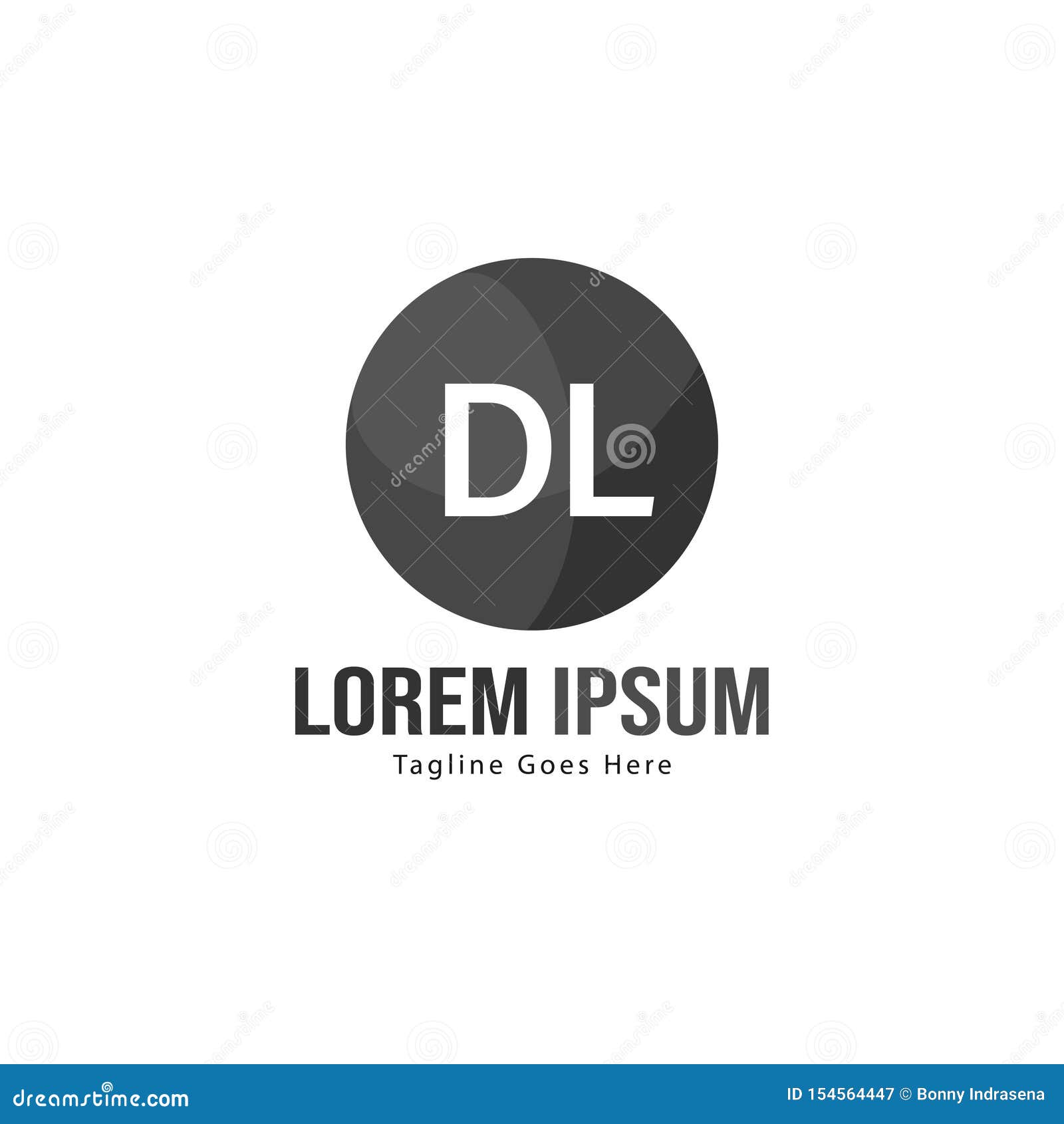 Initial DL Logo Template with Modern Frame. Minimalist DL Letter Logo ...