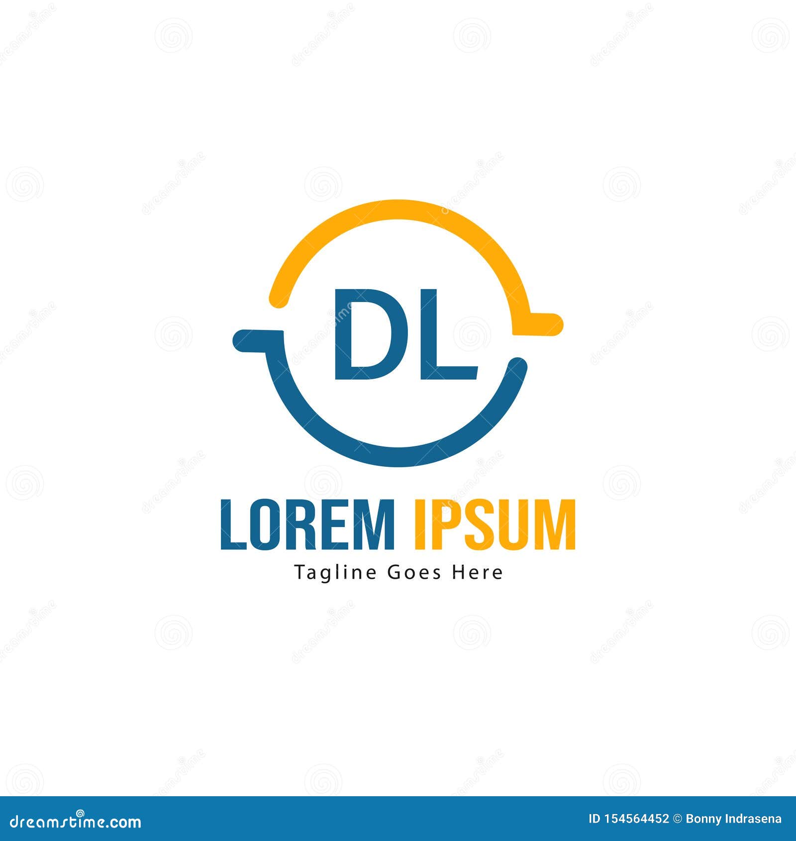 Initial DL Logo Template with Modern Frame. Minimalist DL Letter Logo ...
