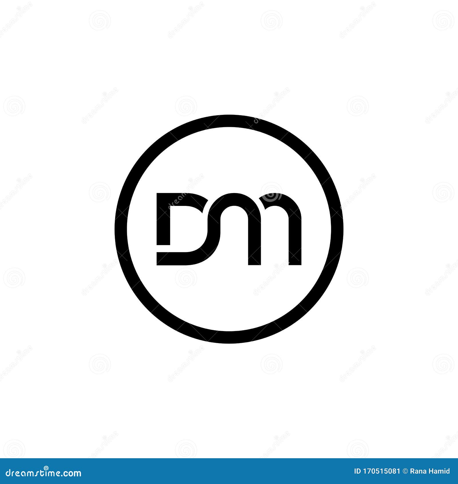 Initial DM Letter Logo with Creative Modern Business Typography Vector ...