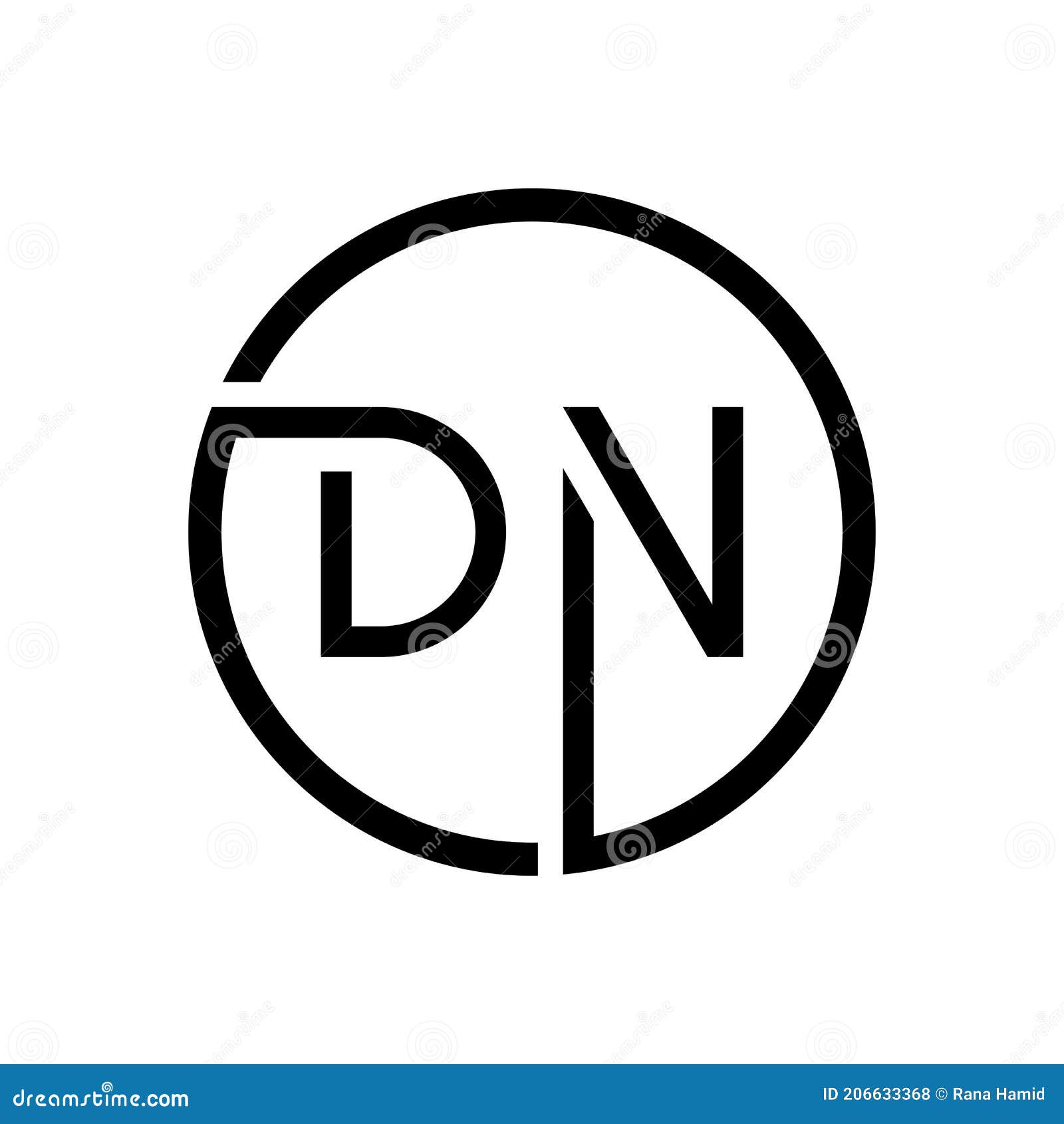 Initial DN Letter Logo Creative Typography Vector Template. Creative ...