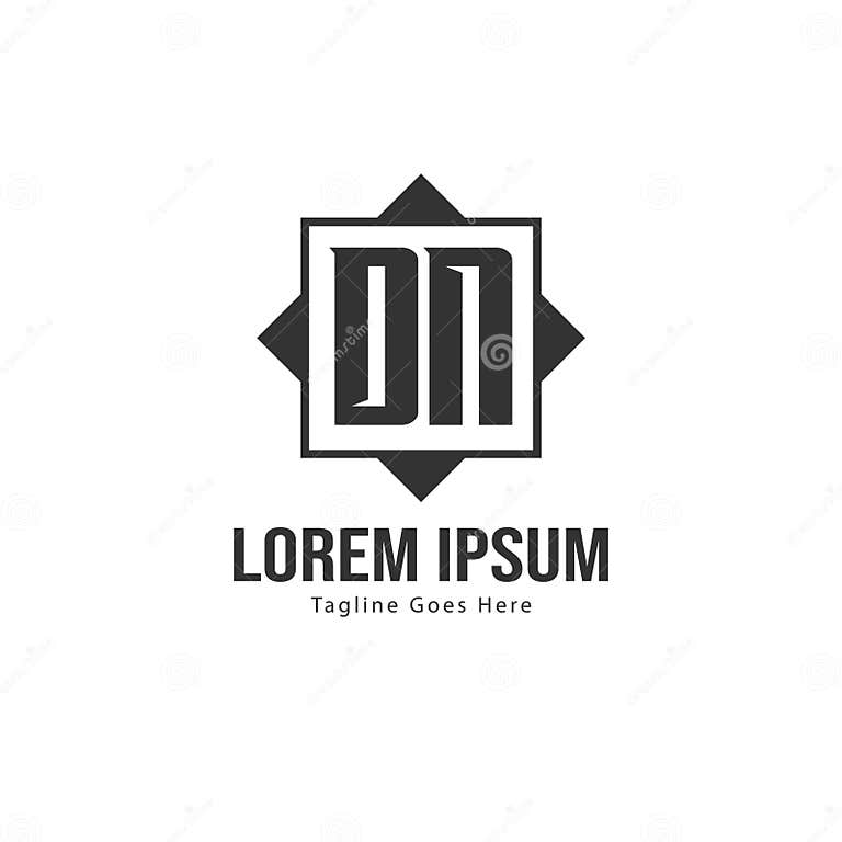 Initial DN Logo Template with Modern Frame. Minimalist DN Letter Logo ...
