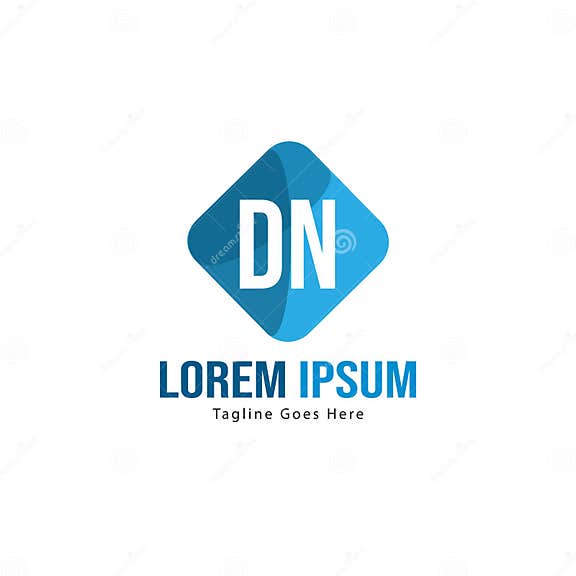Initial DN Logo Template with Modern Frame. Minimalist DN Letter Logo ...