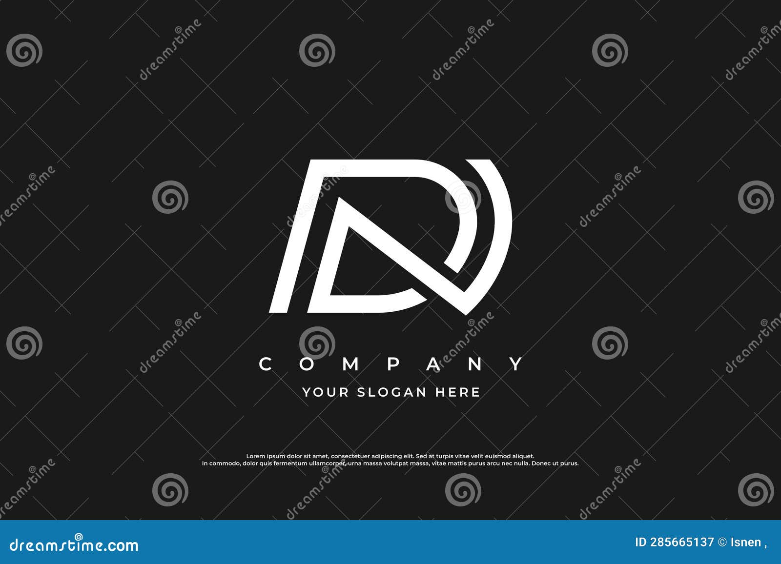 Initial DN Monogram Logo Design Vector Stock Vector - Illustration of ...