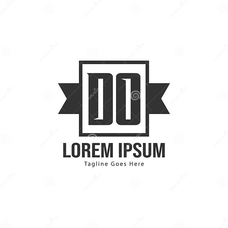 Initial DO Logo Template with Modern Frame. Minimalist DO Letter Logo ...