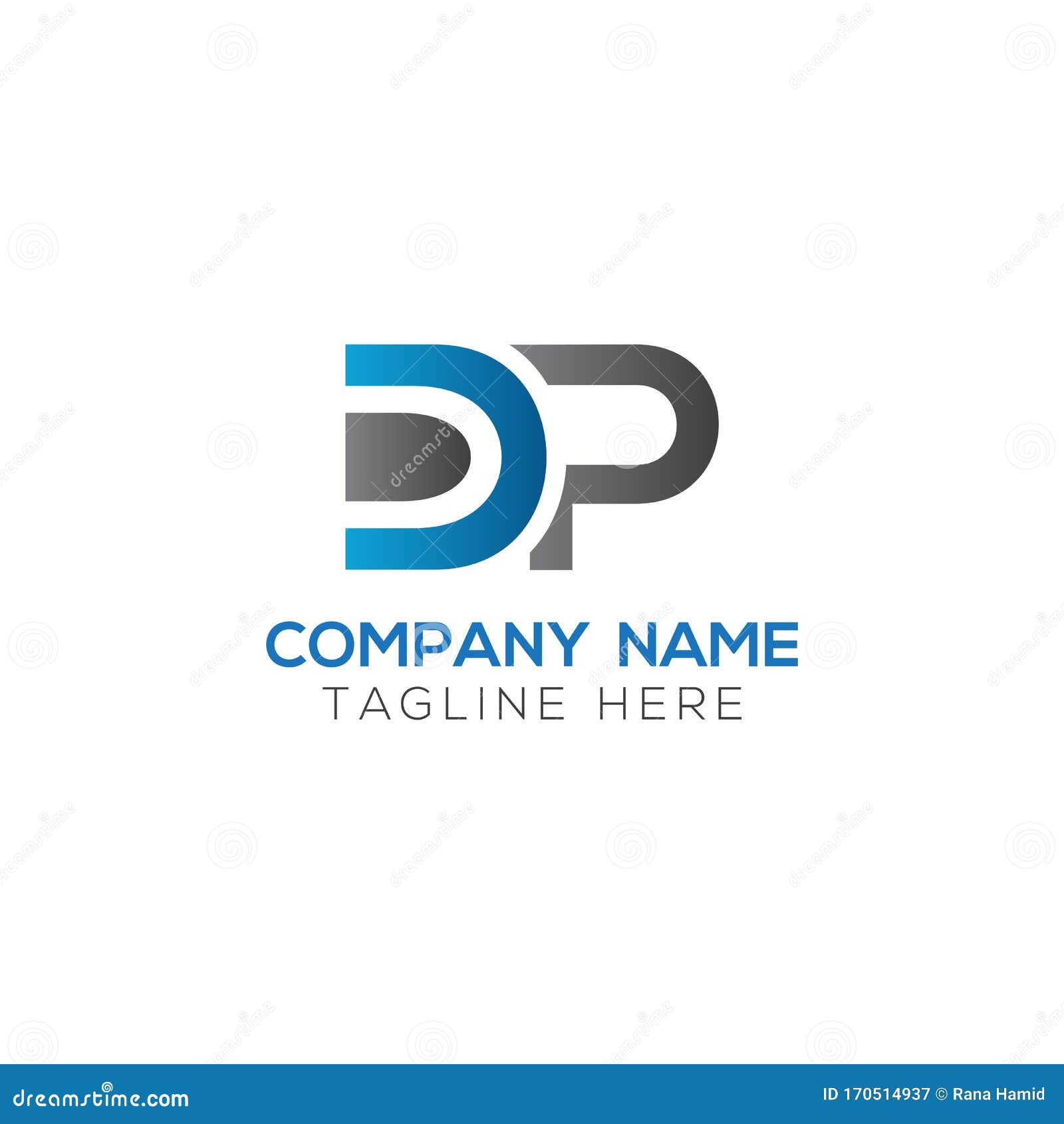 Initial DP Letter Logo with Creative Modern Business Typography Vector ...