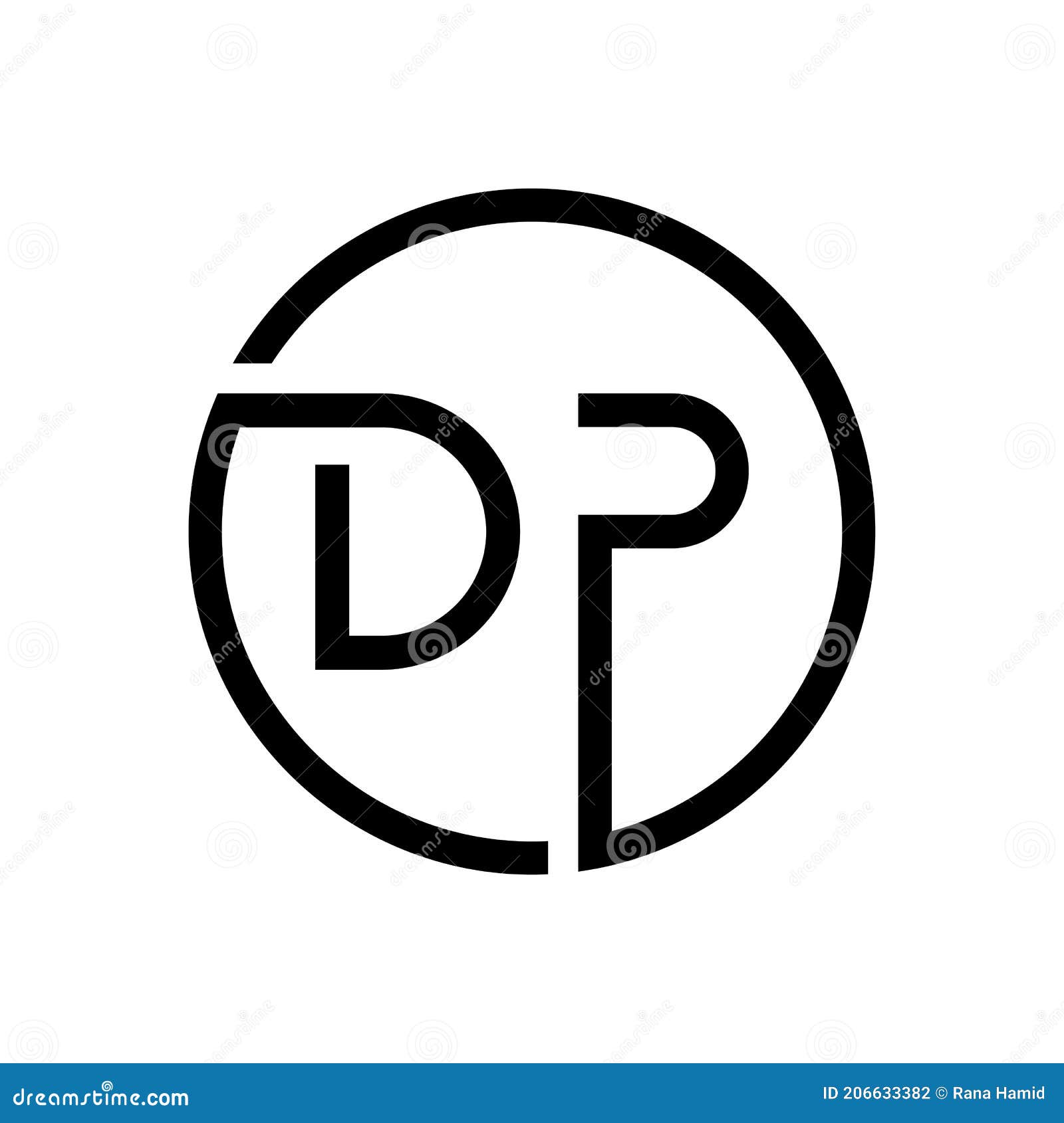 Initial DP Letter Logo Creative Typography Vector Template. Creative ...