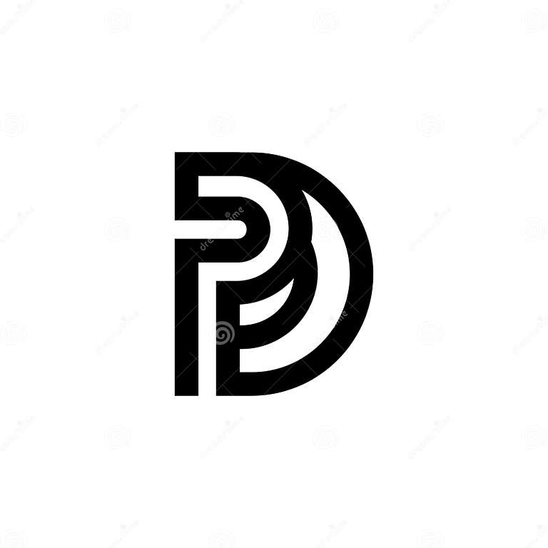 Initial DP Line Simple Monogram Logos. Vector Stock Initial DP Logos ...