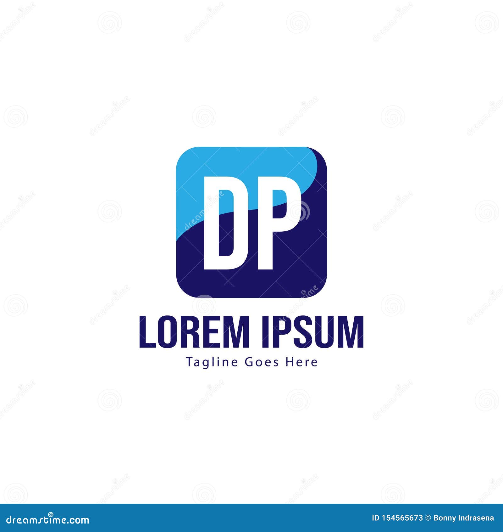 Initial DP Logo Template with Modern Frame. Minimalist DP Letter Logo ...