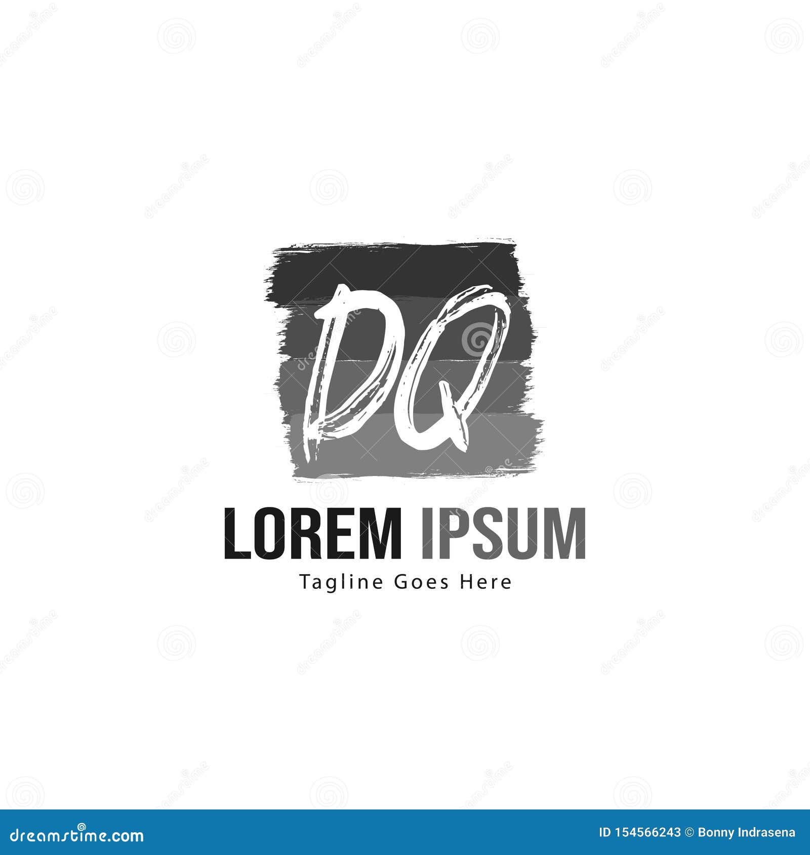Initial DQ Logo Template with Modern Frame. Minimalist DQ Letter Logo ...