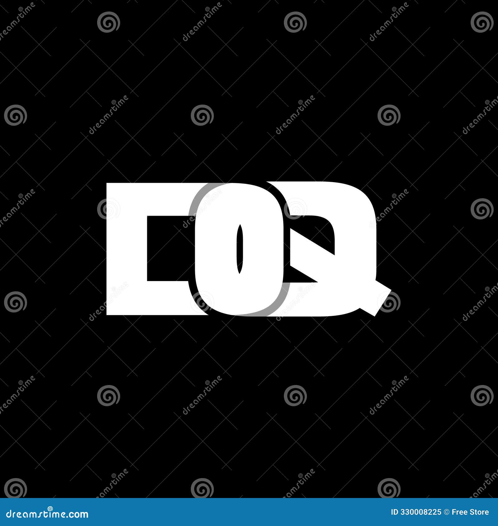 Initial DQ Monogram Minimalist Business Icon Creative Design Logo Stock ...