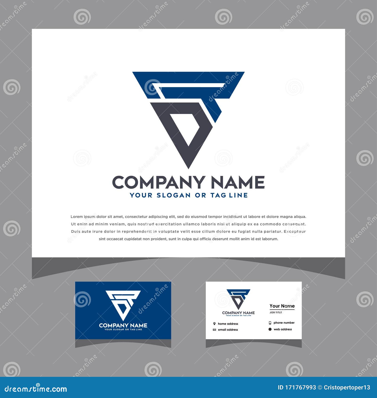 Initial Dr Logo Design for Various Business Vector Stock Vector - Illustration of graphic ...