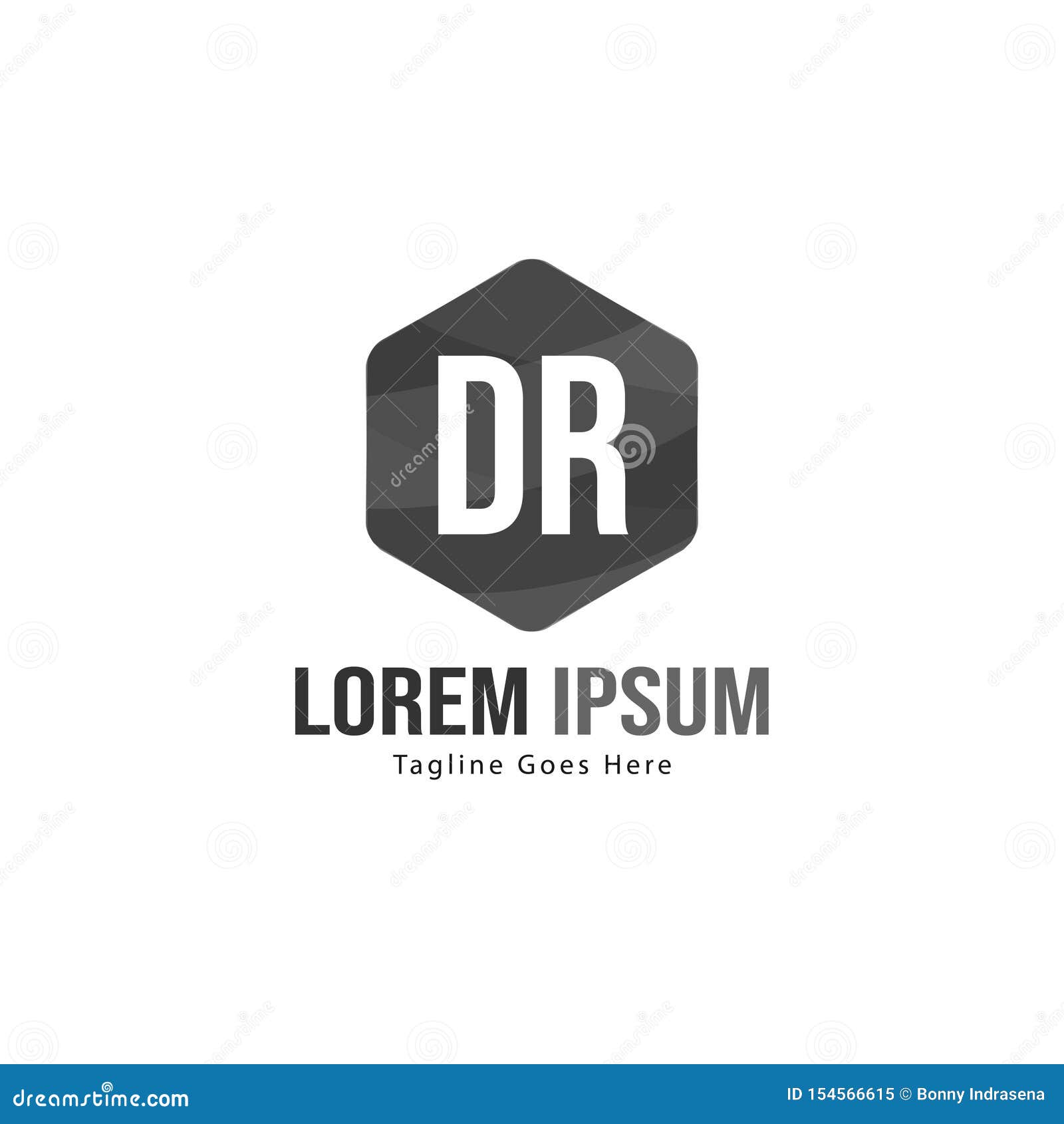 Initial DR Logo Template with Modern Frame. Minimalist DR Letter Logo ...