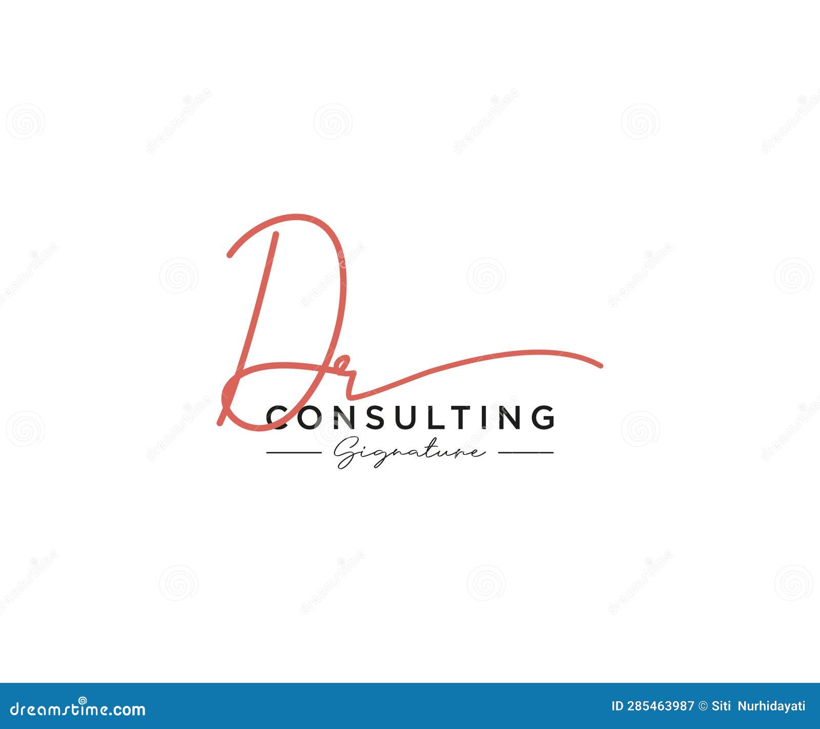 Initial DR Signature Logo Collection Template Vector. Hand Drawn ...