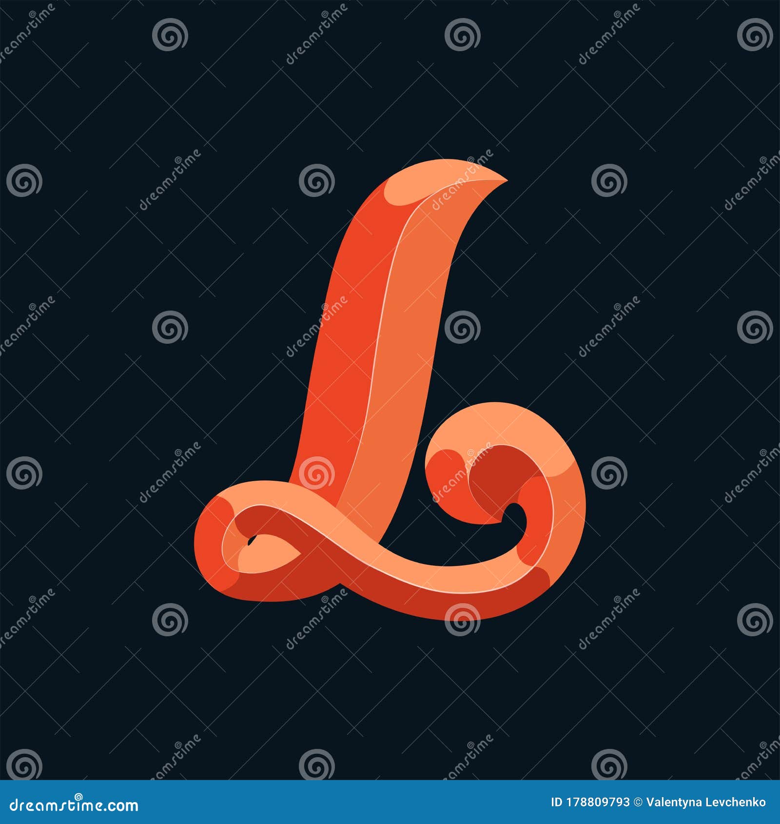 Initial or Drop Cap 3d Letter Concept Stock Illustration - Illustration ...