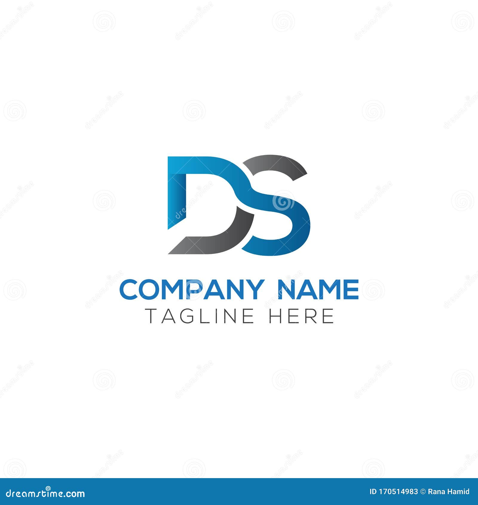 Initial DS Letter Logo with Creative Modern Business Typography Vector ...