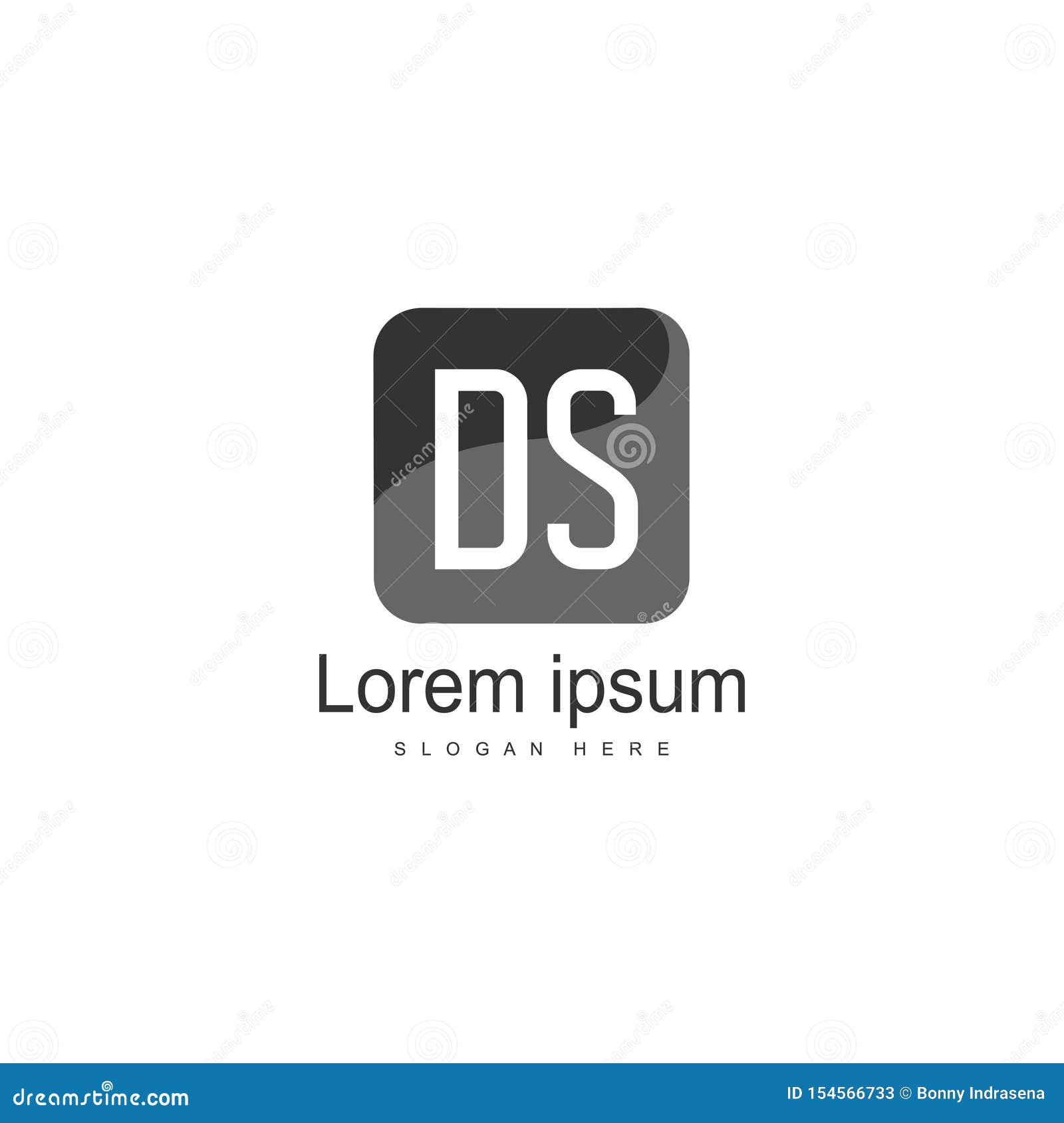 Initial DS Logo Template with Modern Frame. Minimalist DS Letter Logo ...