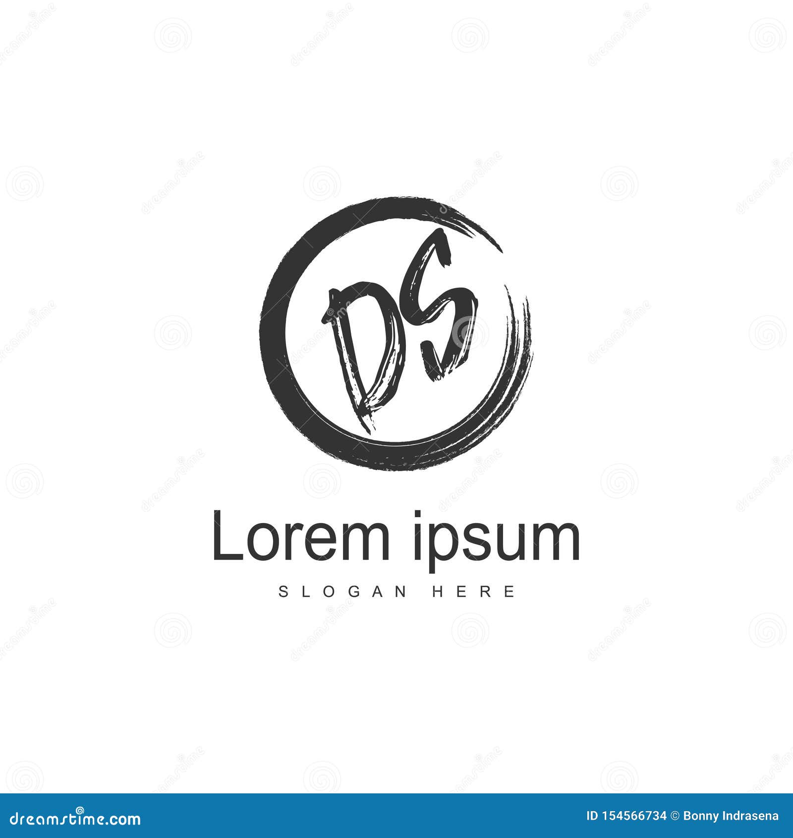 Initial DS Logo Template with Modern Frame. Minimalist DS Letter Logo Vector Illustration Stock ...