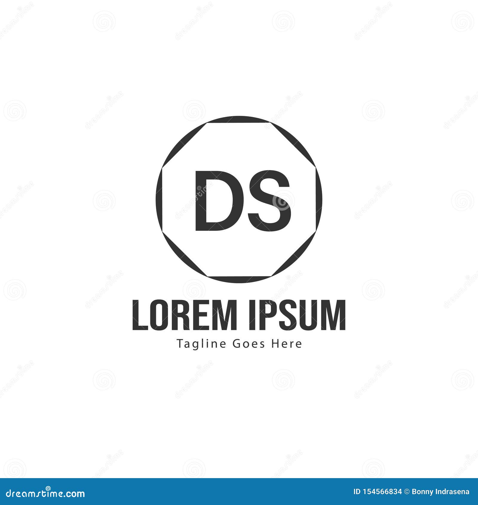 Initial DS Logo Template with Modern Frame. Minimalist DS Letter Logo Vector Illustration Stock ...