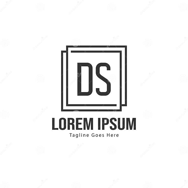 Initial DS Logo Template with Modern Frame. Minimalist DS Letter Logo Vector Illustration Stock ...
