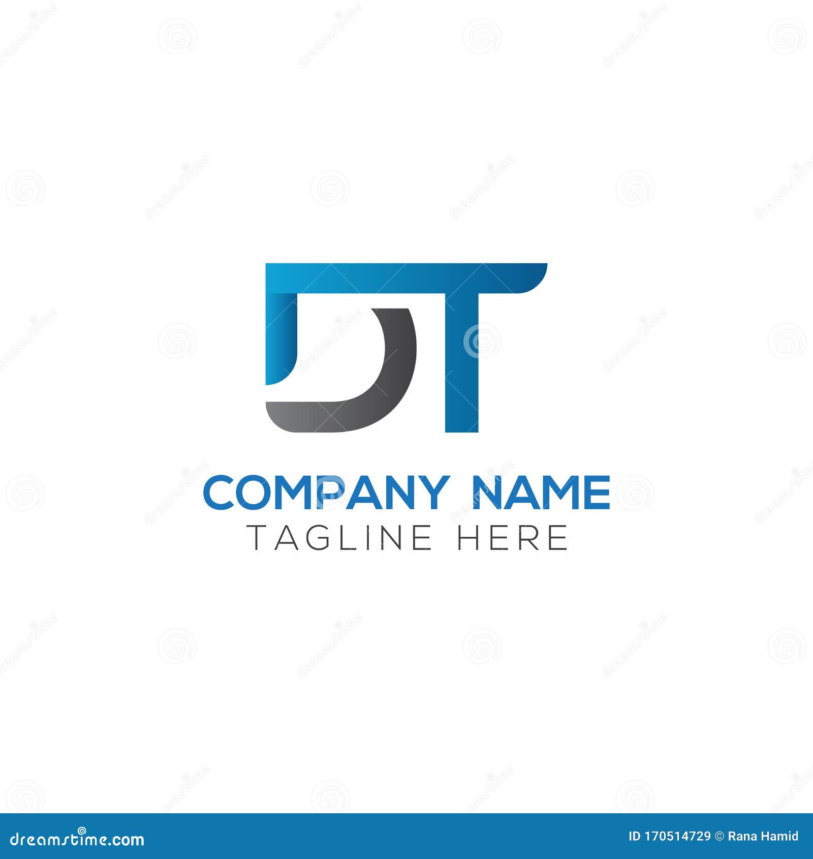 Initial DT Letter Logo with Creative Modern Business Typography Vector ...