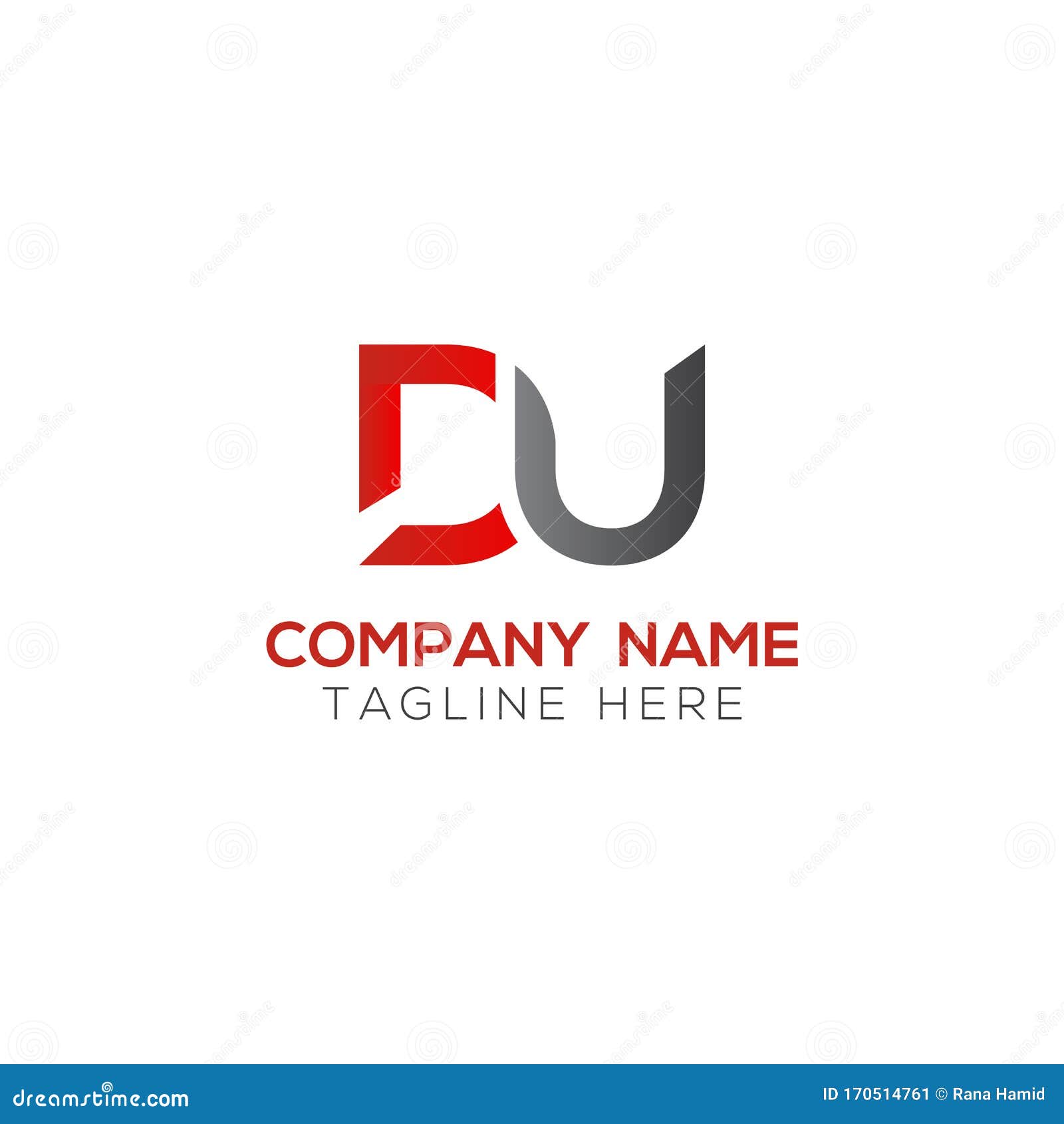 Initial DU Letter Logo with Creative Modern Business Typography Vector ...