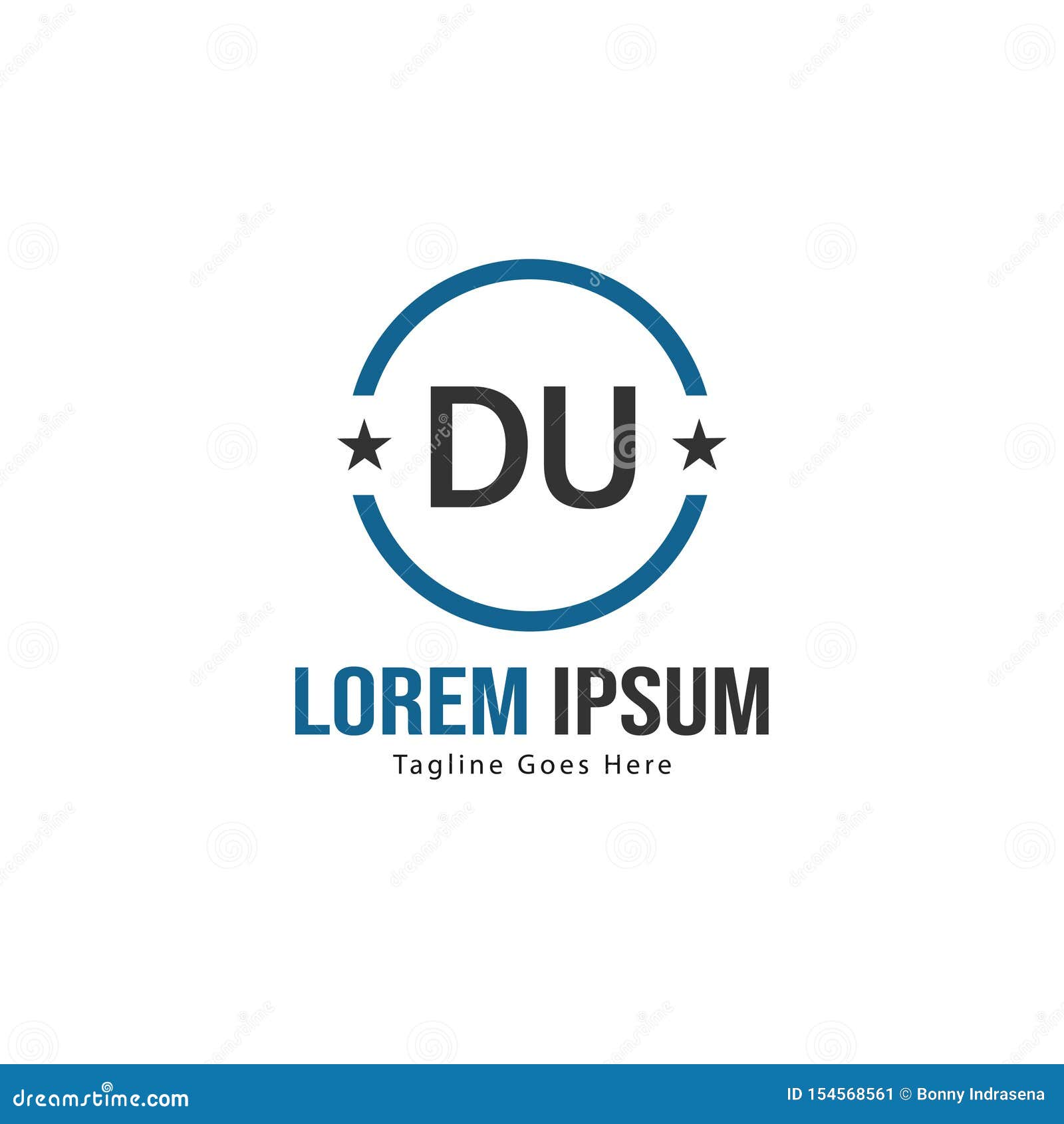 Initial DU Logo Template with Modern Frame. Minimalist DU Letter Logo ...