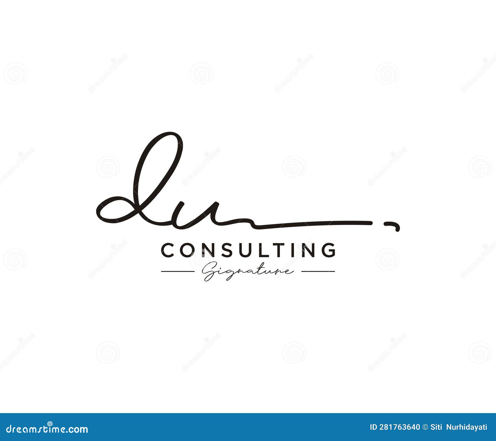 Initial DU Signature Logo Collection Template Vector. Hand Drawn ...