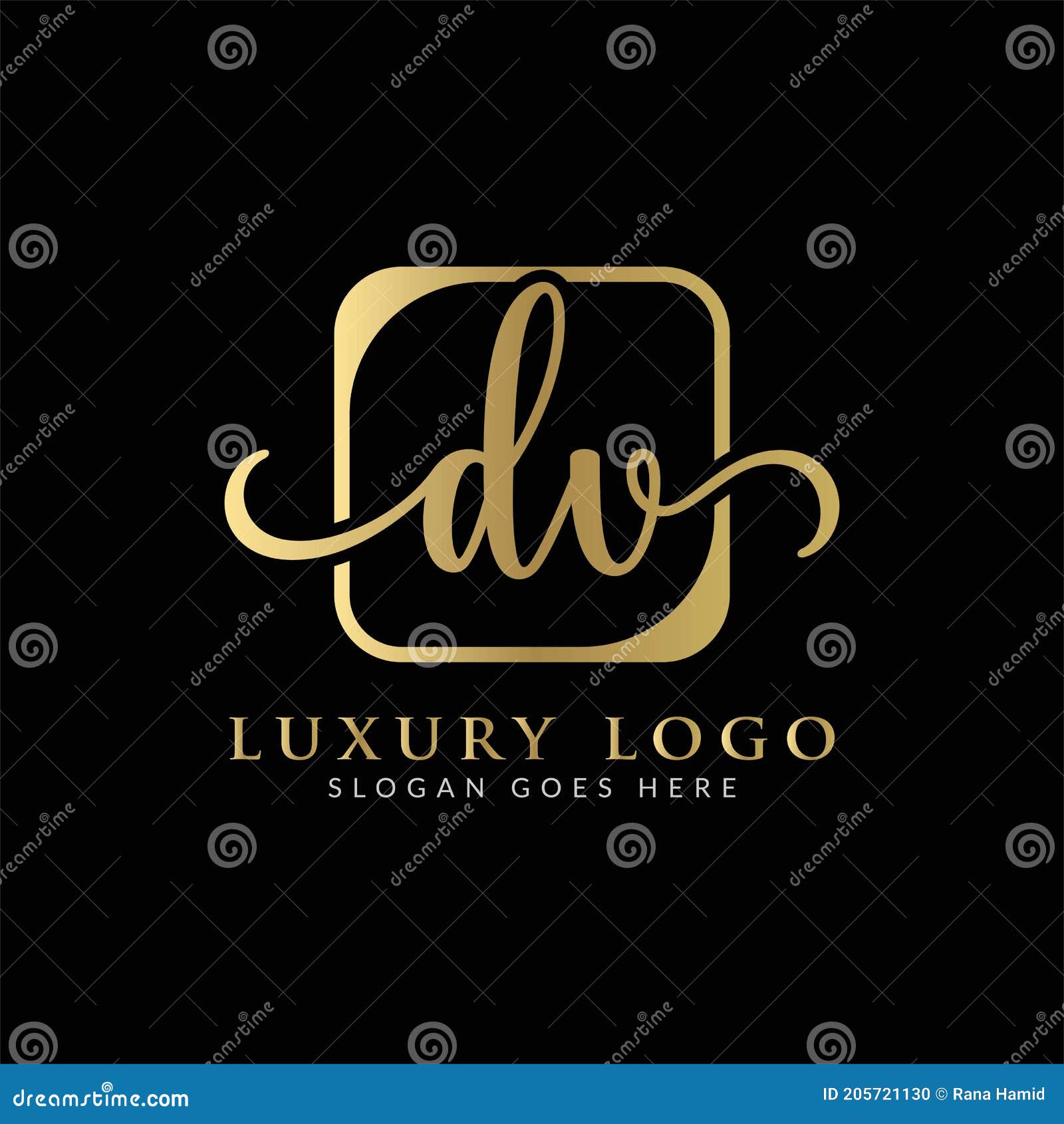 Initial DV Letter Logo Creative Modern Typography Vector Template ...