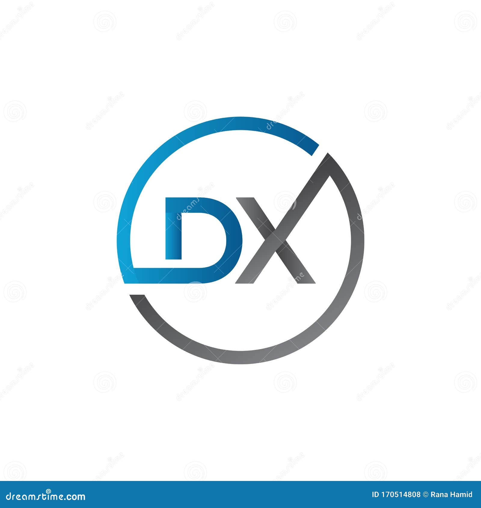Initial DX Letter Logo with Creative Modern Business Typography Vector ...