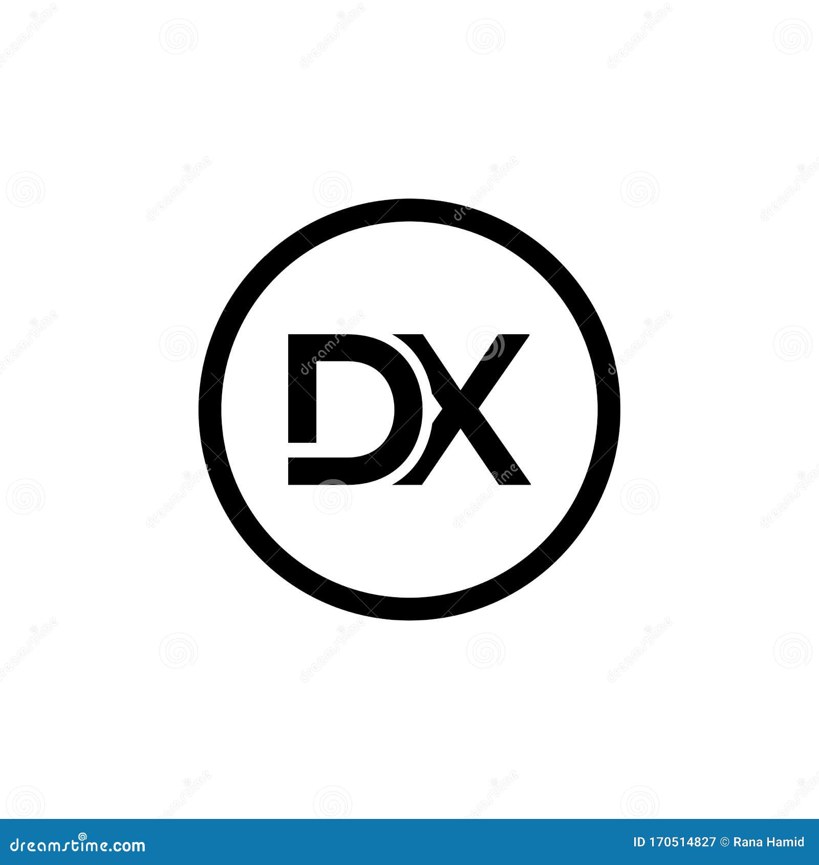 Initial DX Letter Logo with Creative Modern Business Typography Vector ...
