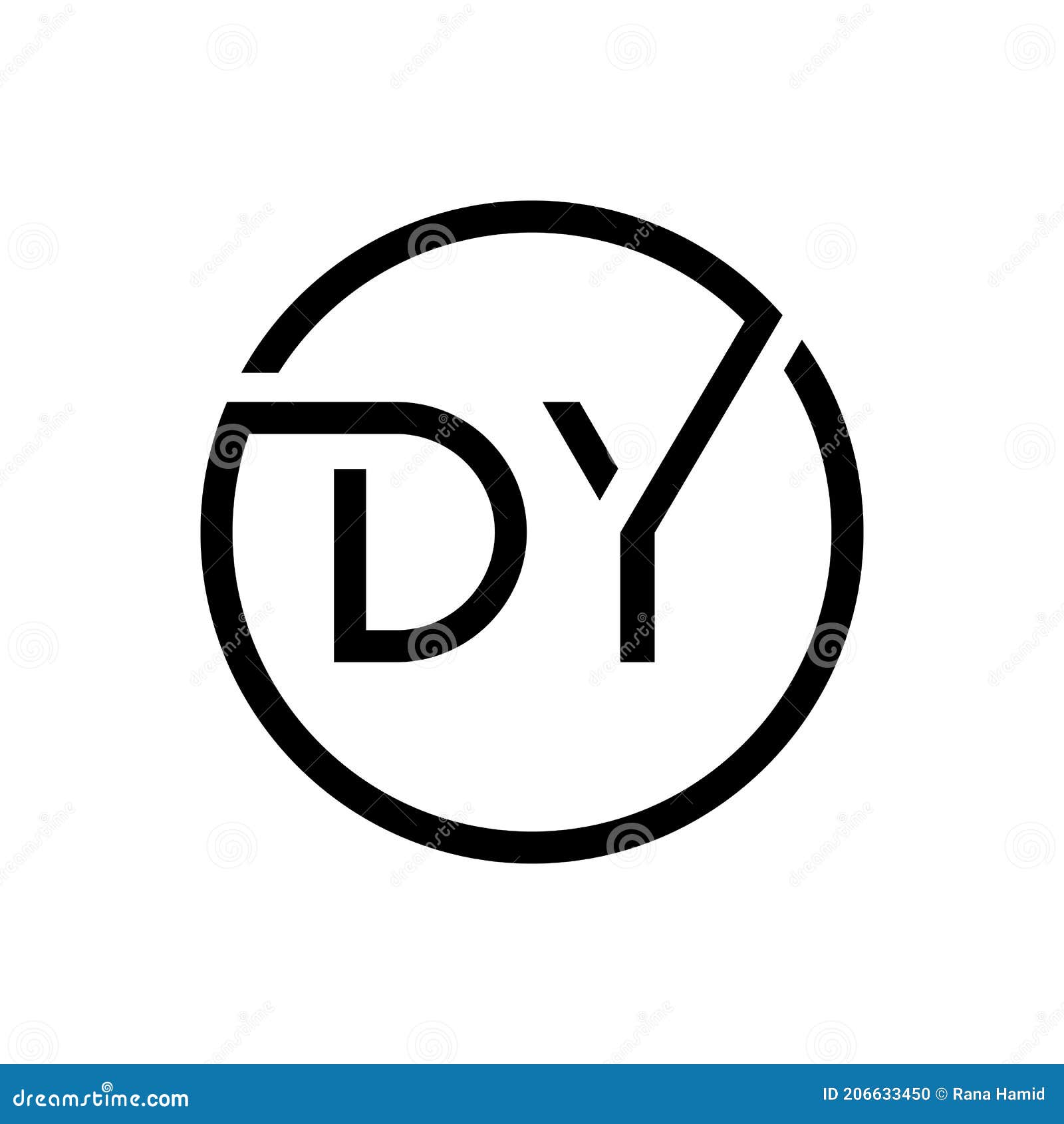 Initial DY Letter Logo Creative Typography Vector Template. Creative ...
