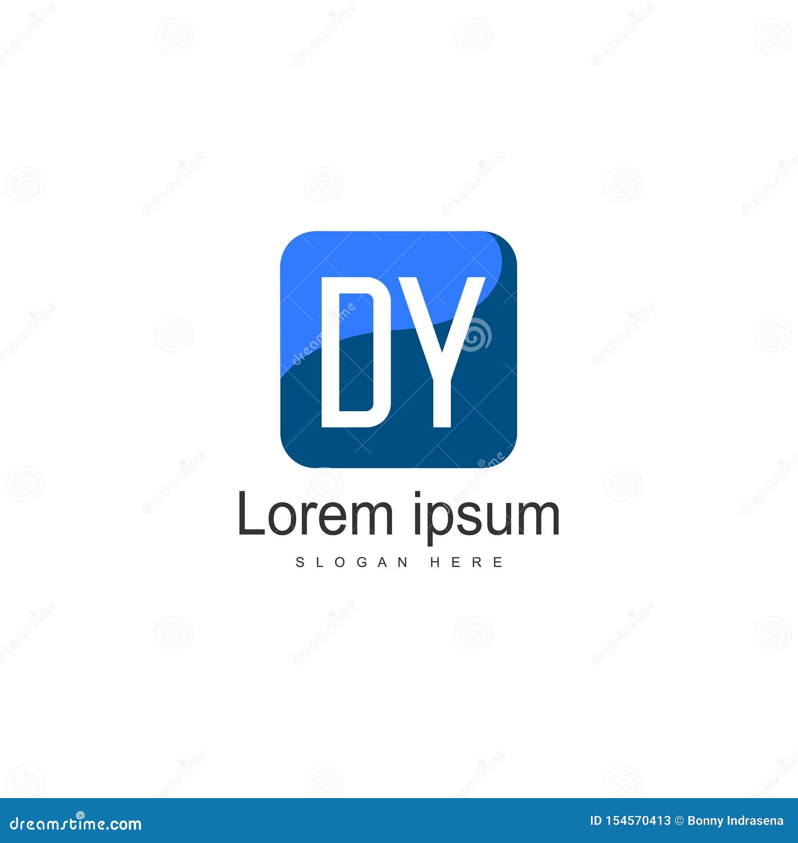 Initial DY Logo Template with Modern Frame. Minimalist DY Letter Logo ...