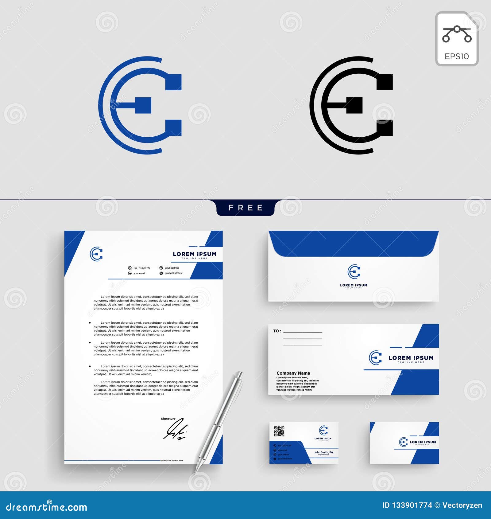 Initial E Abstract Logo Template Vector Illustration Stock Vector ...