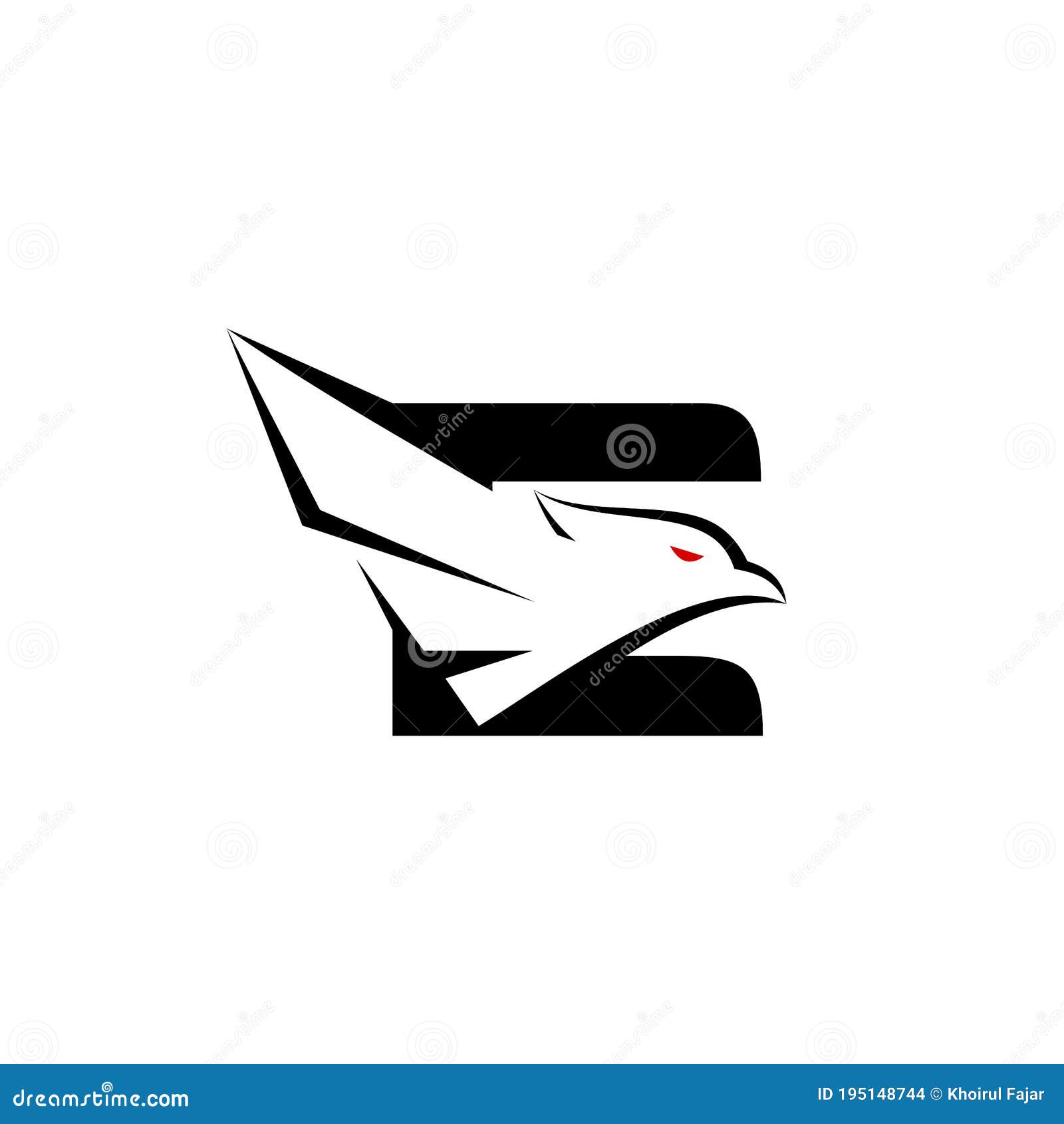 Letter W Eagle Logo With Wings Cartoon Vector | CartoonDealer.com ...